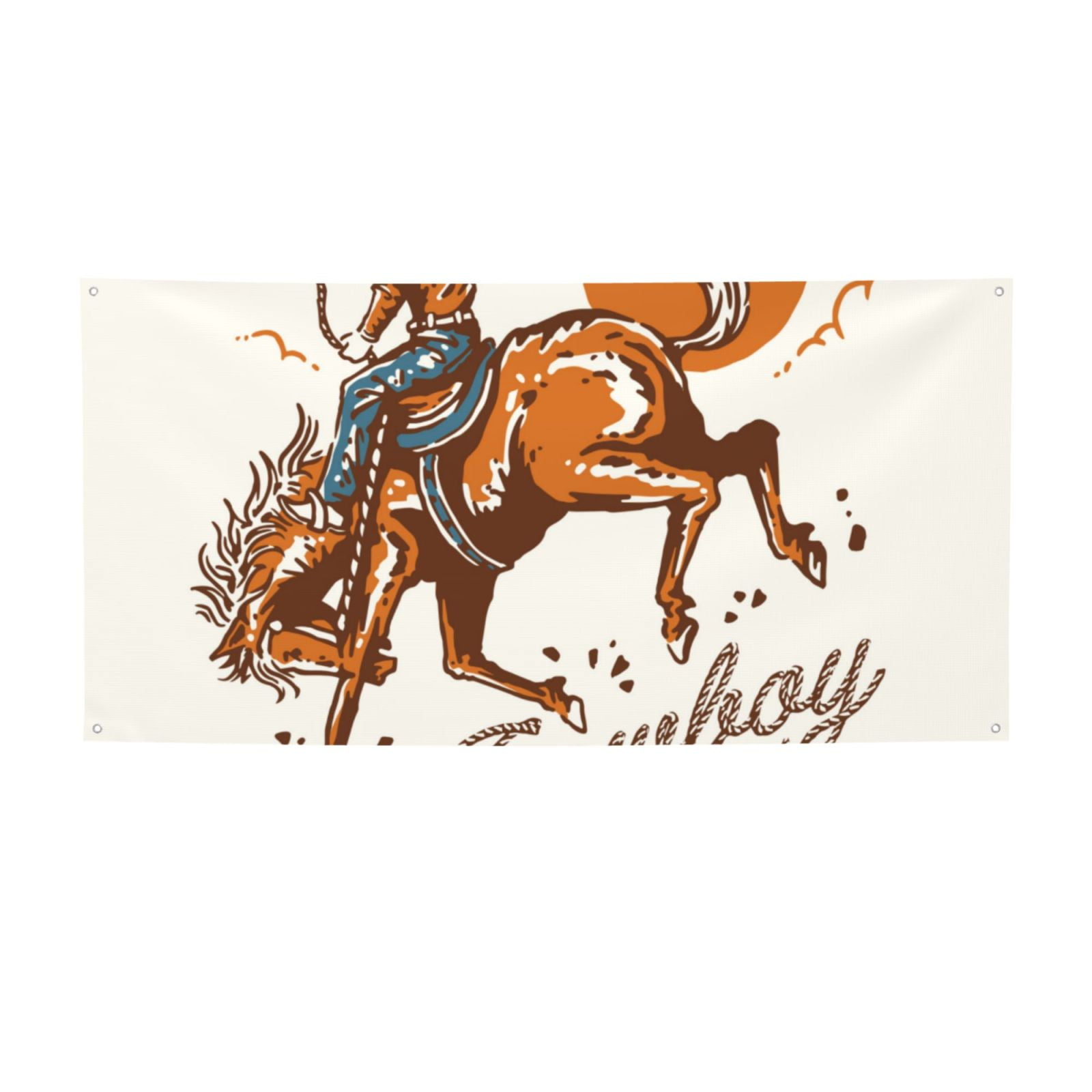 Sikiie Cowboy Riding Horse Custom Banners and Signs Customize Outdoor ...