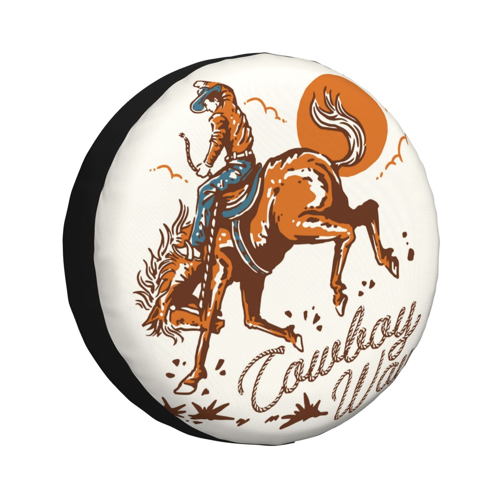 Sikiie Cowboy Riding Horse PVC Leather Spare Tire Wheel Cover Spare ...