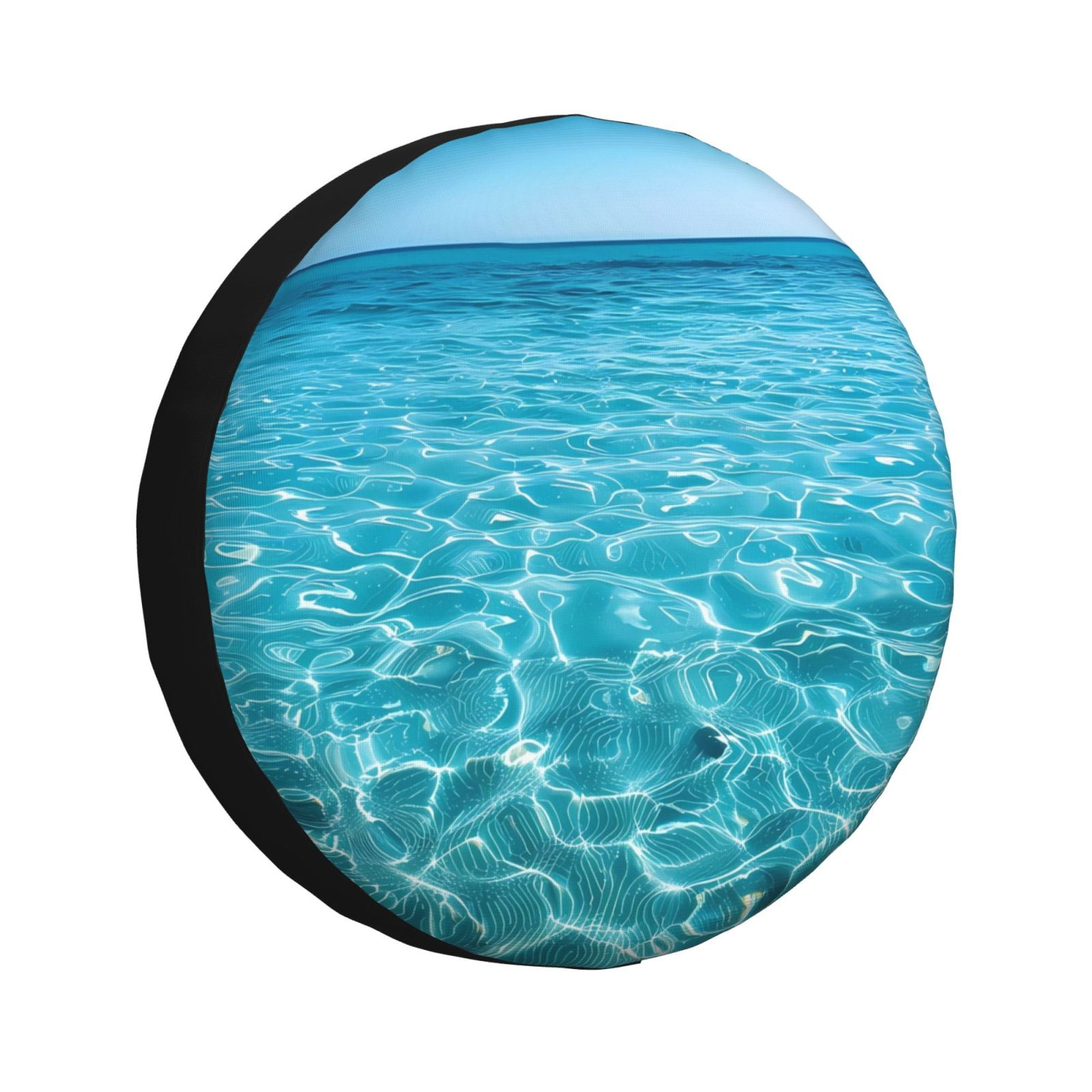 Sikiie Crystal Clear Ocean Waves PVC Leather Spare Tire Wheel Cover ...