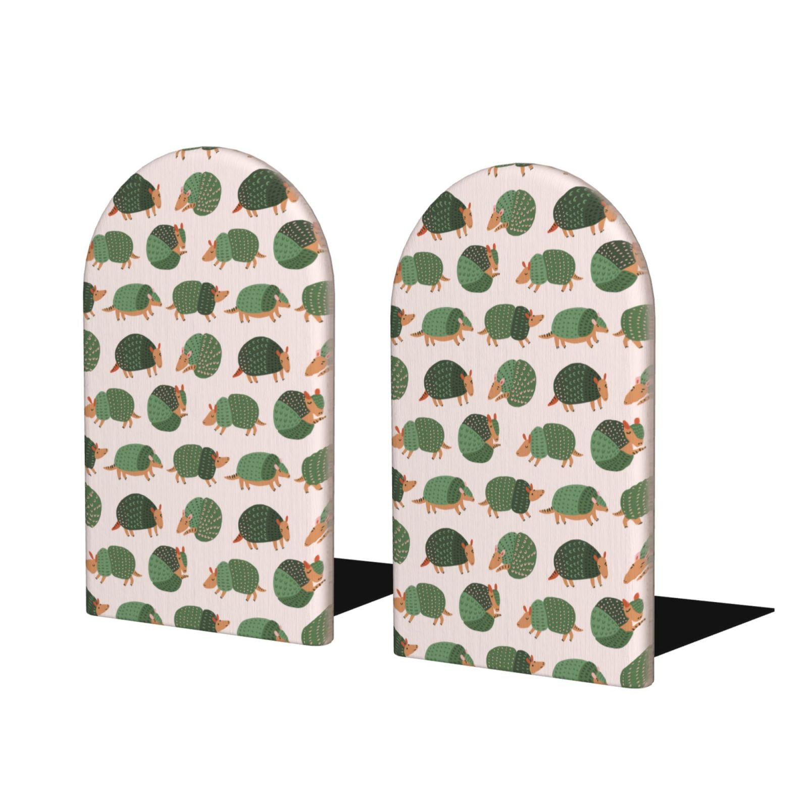 Sikiie Cute Armadillo Bookends 1 Pair, Wood Bookends for Shelves, Book ...