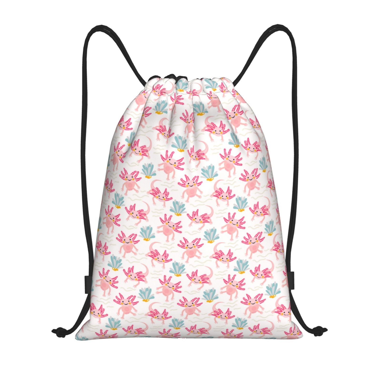 Sikiie Cute Axolotl Drawstring Backpack Drawstring Bags, Draw String ...