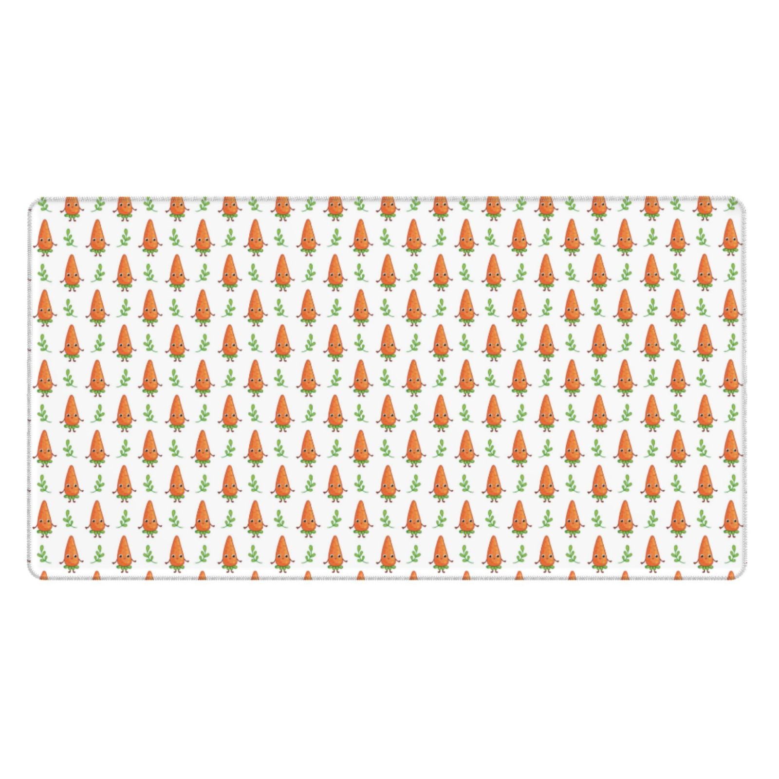 Sikiie Cute Carrot Print Mouse Pad, 16x29.5 Mousepad Desk Mat in Anti ...
