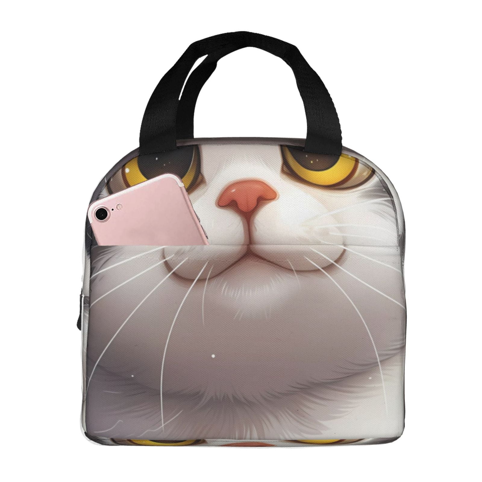 Sikiie Cute Cartoon Kitten Lunch Bag for Women & Men Adult Insulated ...