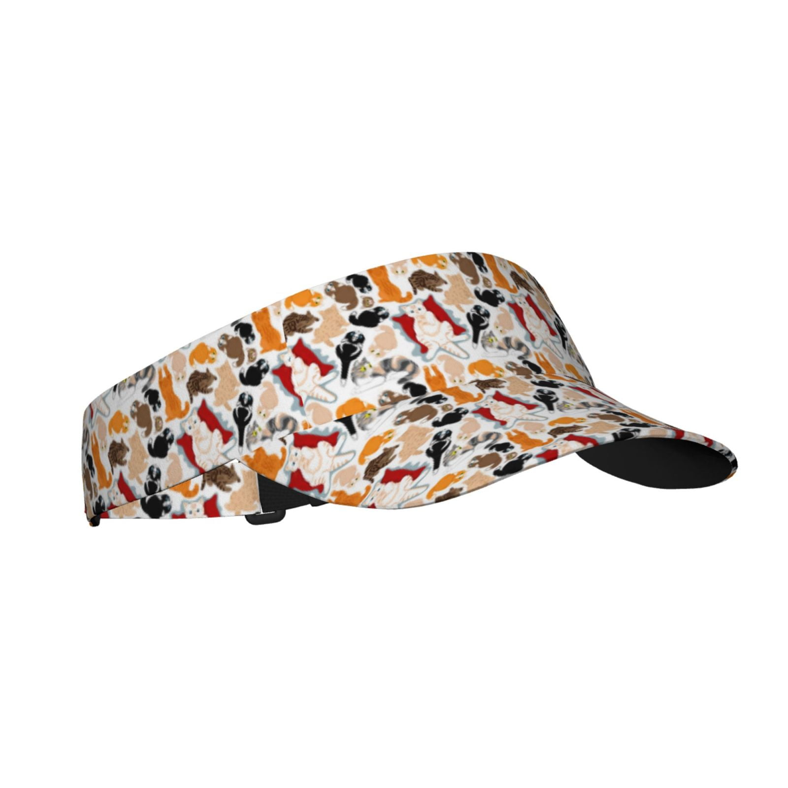 Sikiie Cute Cats Sun Visor Hat Adjustable Velcro Golf Visor Sports ...