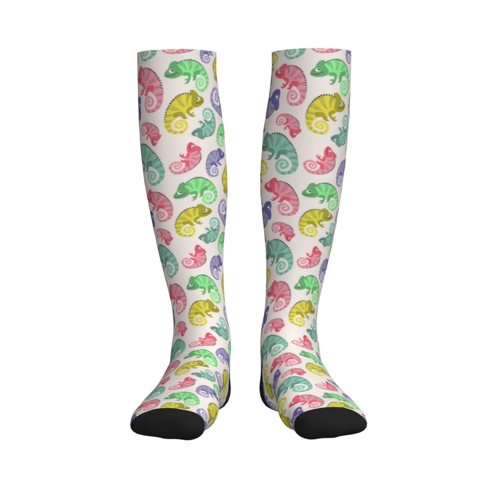 Sikiie Cute Chameleons 1 Pairs Compression Socks for Men and Women 15 ...