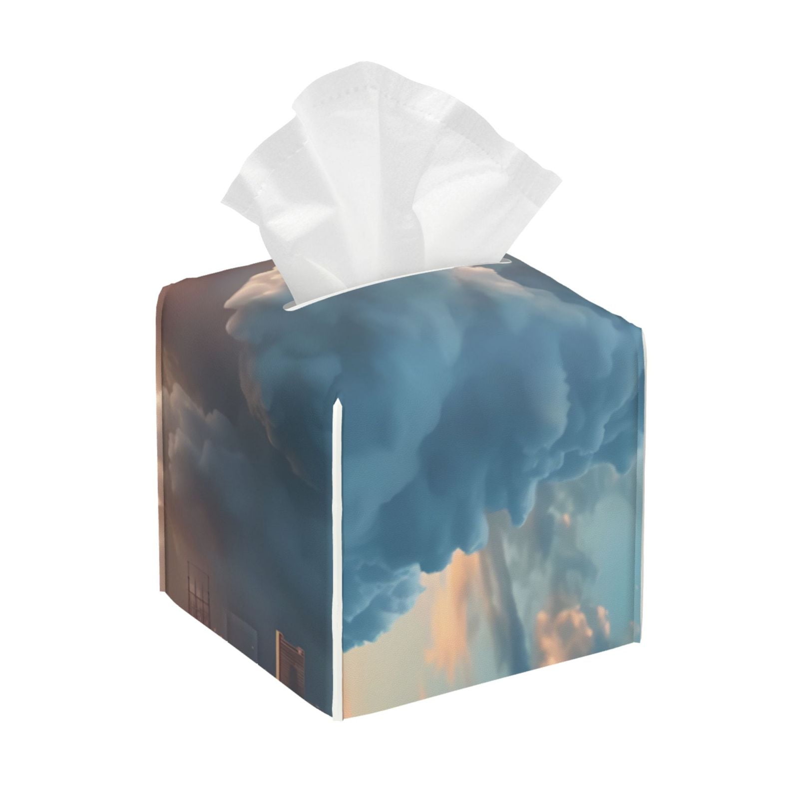 Sikiie Cute Cloud Cat Leather Tissue Box Cover Square, tissue box ...
