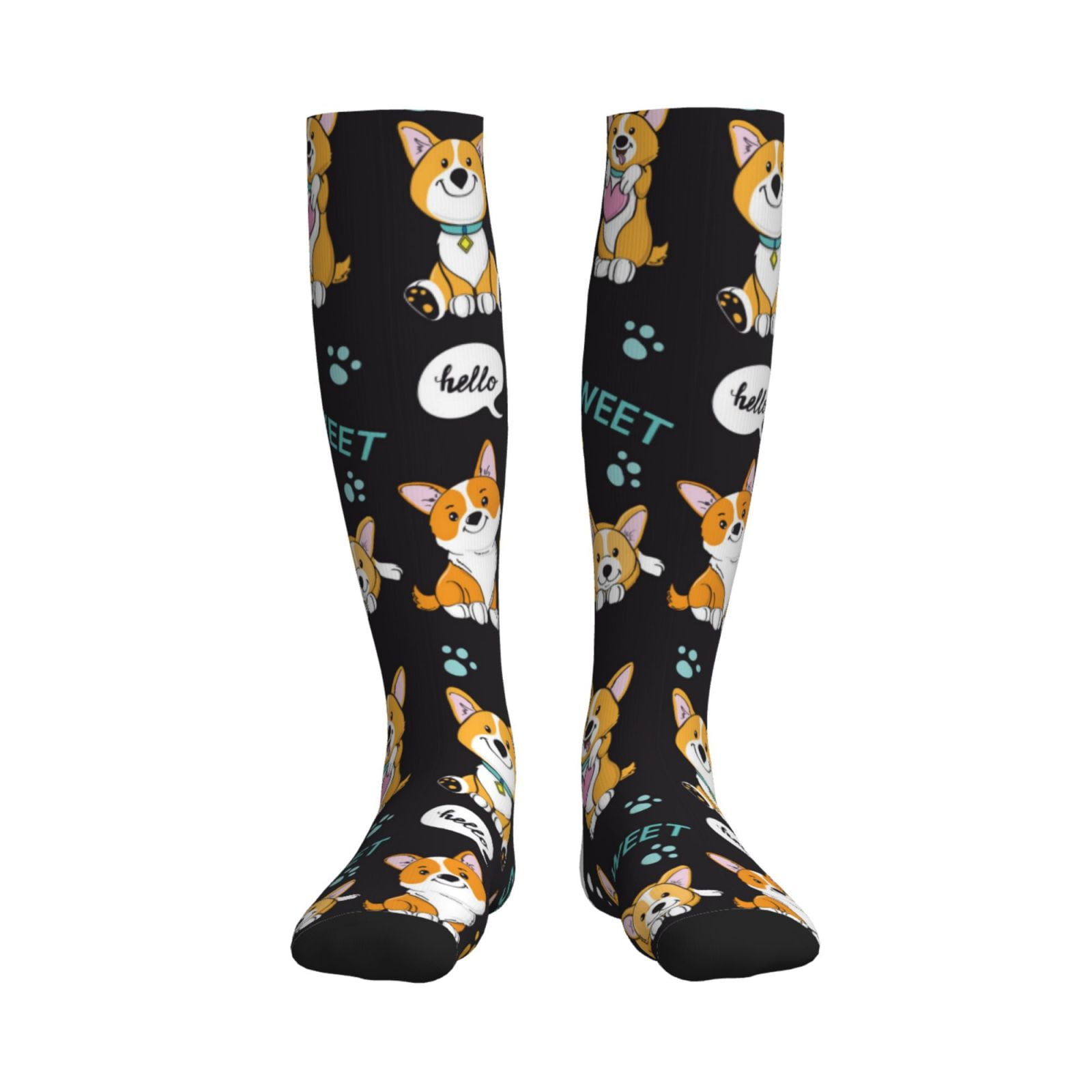 Sikiie Cute Dogs Corgi 1 Pairs Compression Socks for Men and Women 15 ...