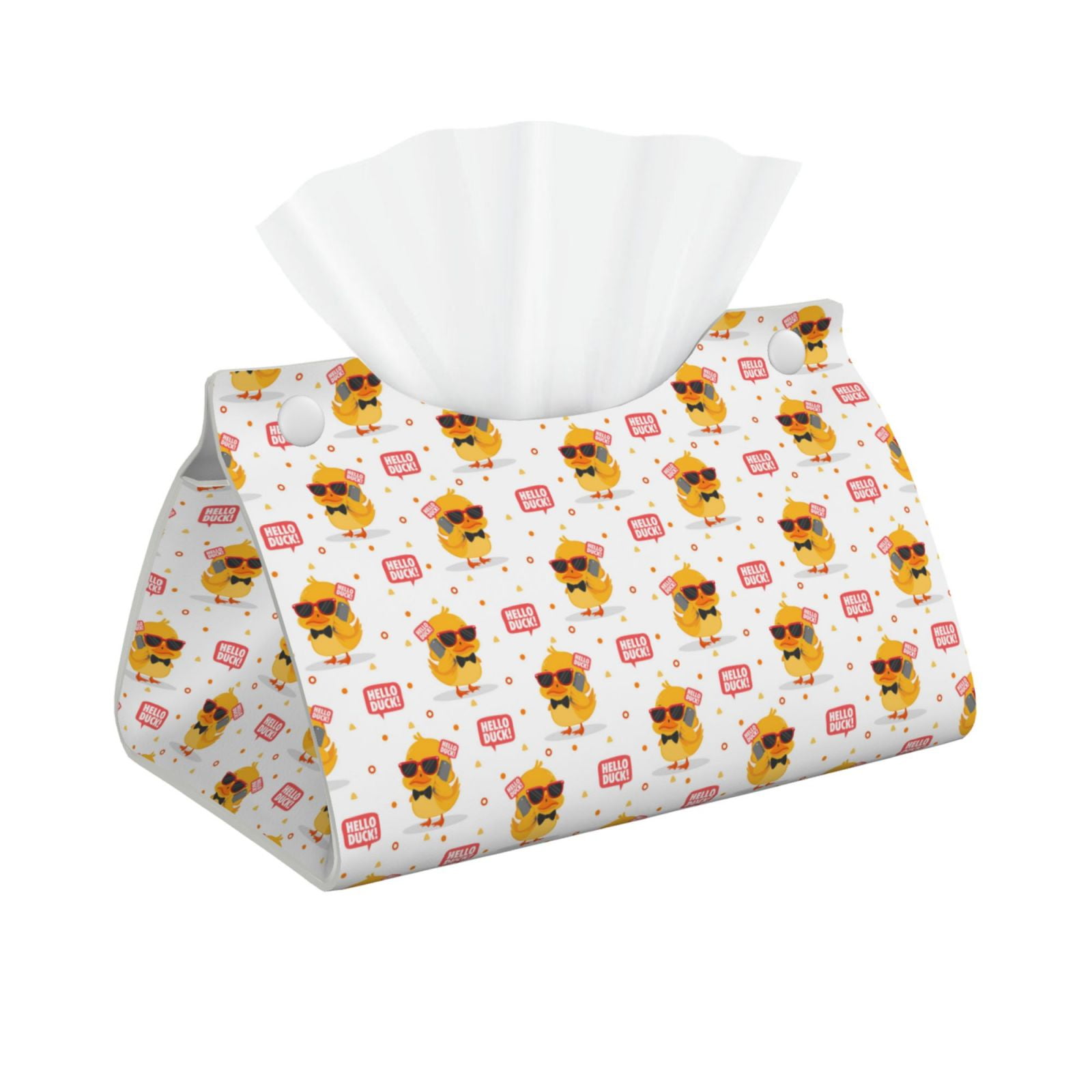 Sikiie Cute Duck Leather Tissue Box Cover Rectangle, Long Tissue Box ...