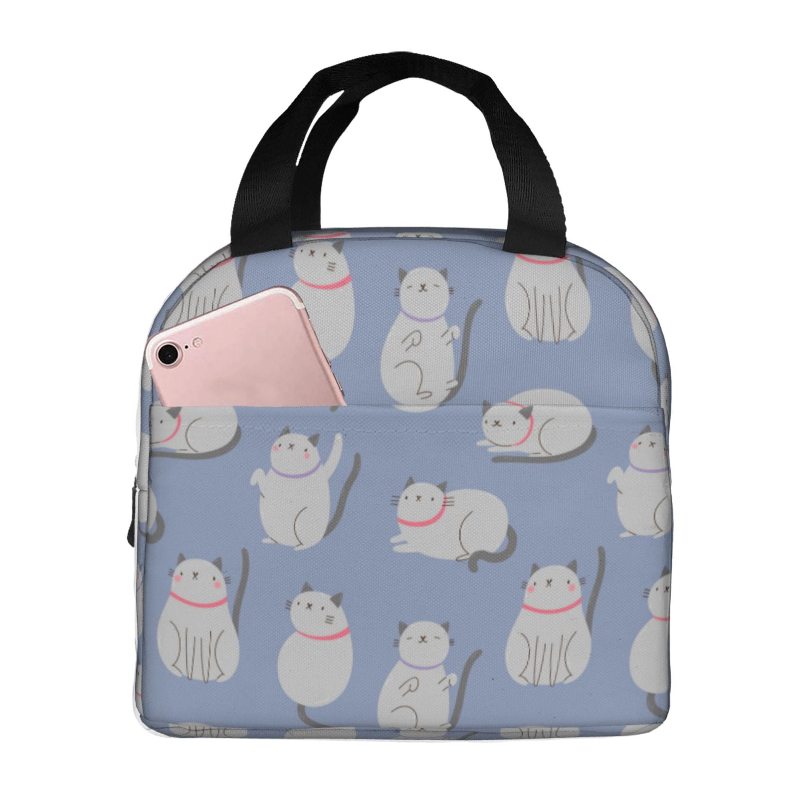 Sikiie Cute Fat Cat Lunch Bag for Women & Men Adult Insulated Lunch Box ...
