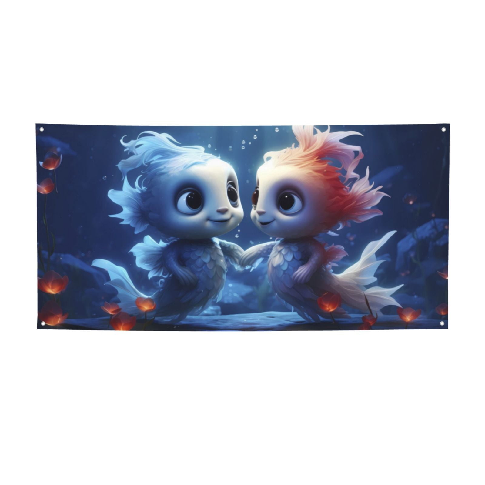 Sikiie Cute Fish Flower Couple Custom Banners and Signs Customize ...