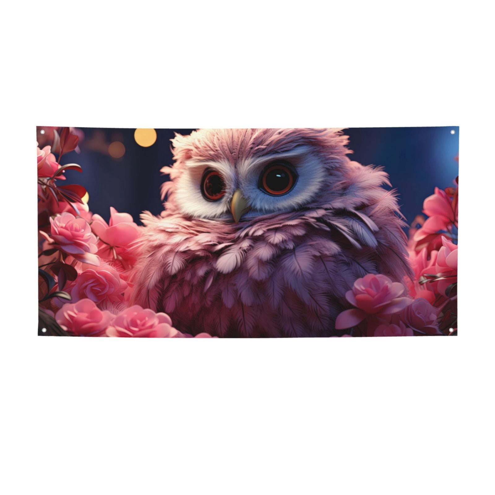 Sikiie Cute Flower Owl Custom Banners and Signs Customize Outdoor ...