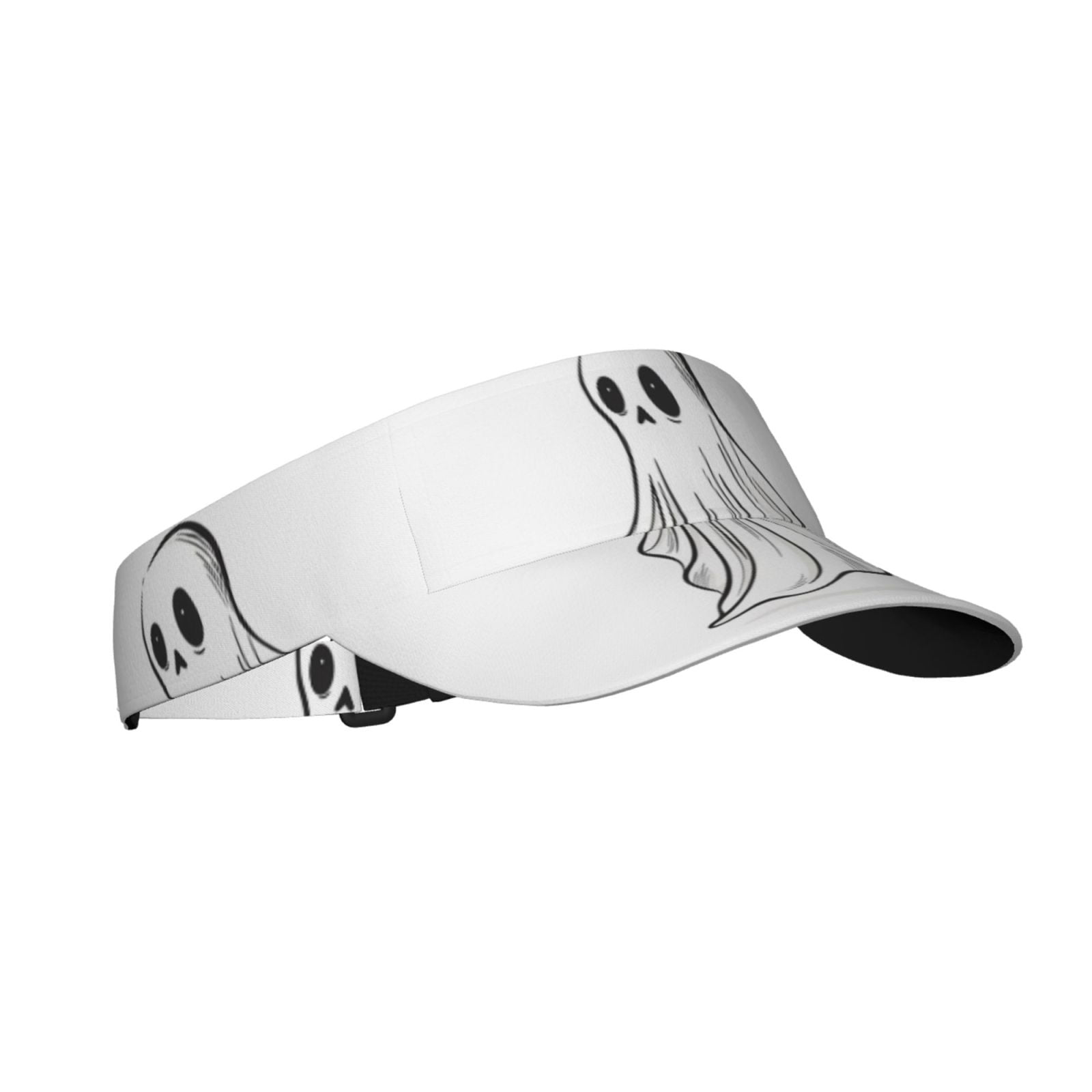 Sikiie Cute Ghost Simple Drawing Sun Visor Hat Adjustable Velcro Golf ...