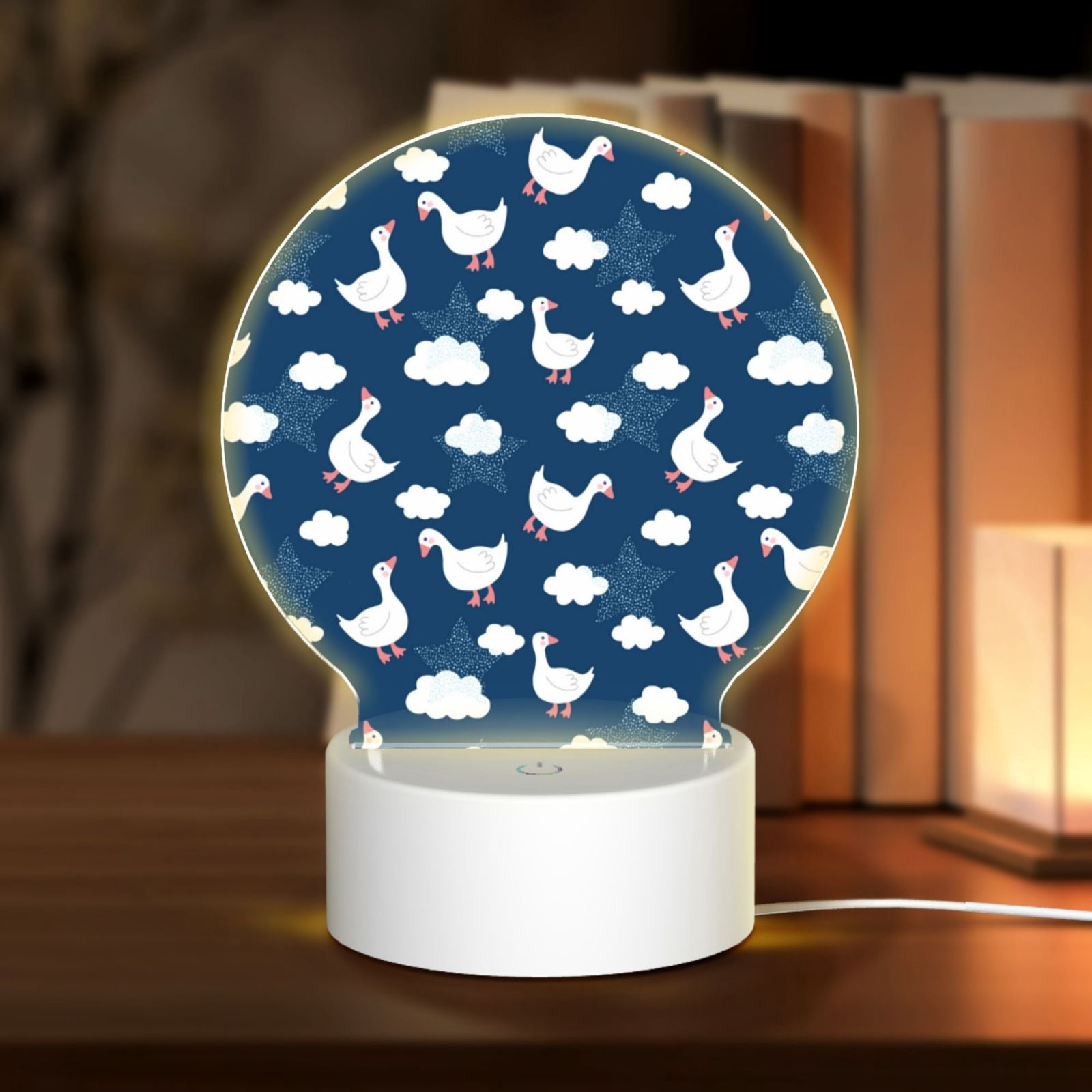 Sikiie Cute Goose On Blue Sky Acrylic Night Light Gift Custom Acrylic ...