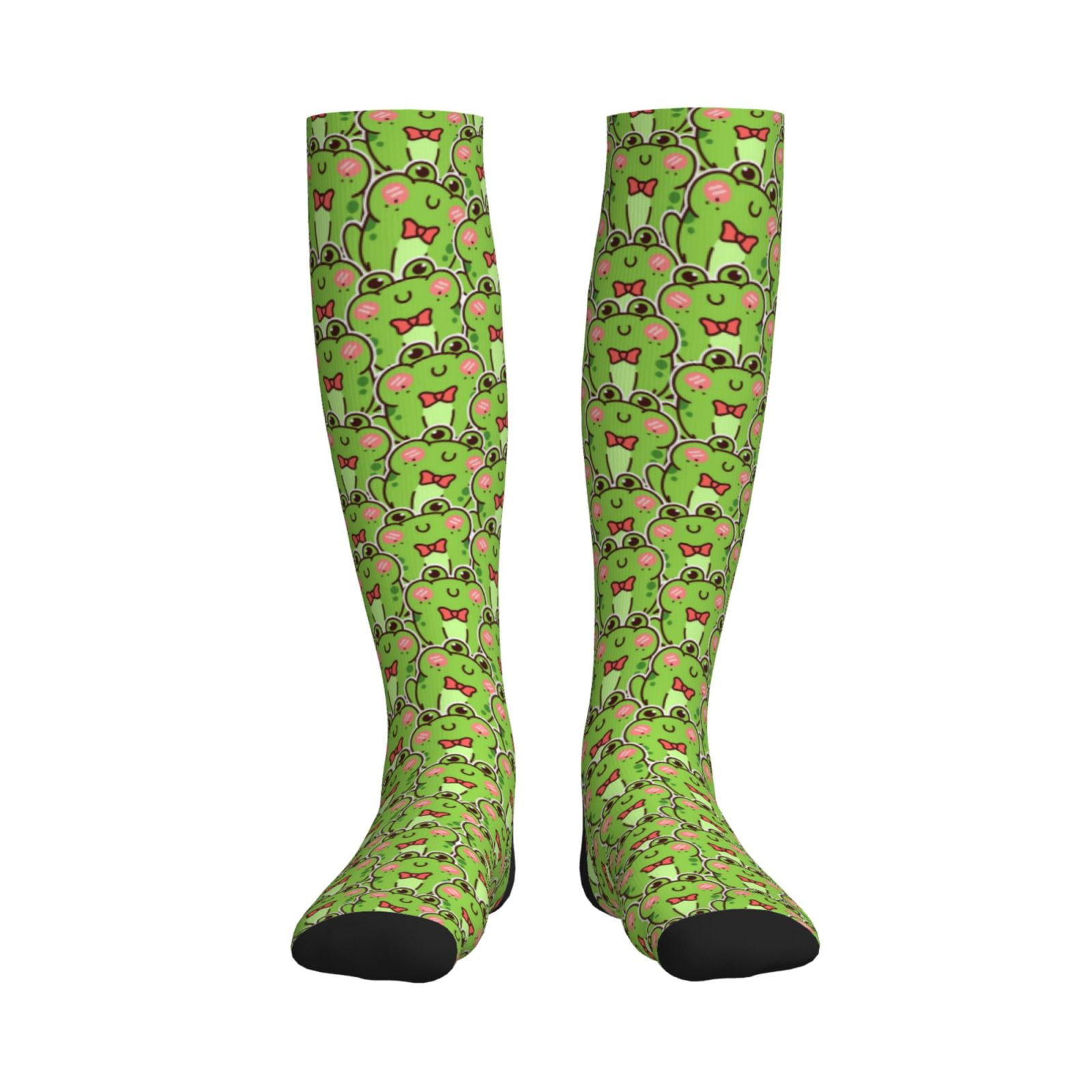 Sikiie Cute Green Frog 1 Pairs Compression Socks for Men and Women 15 ...