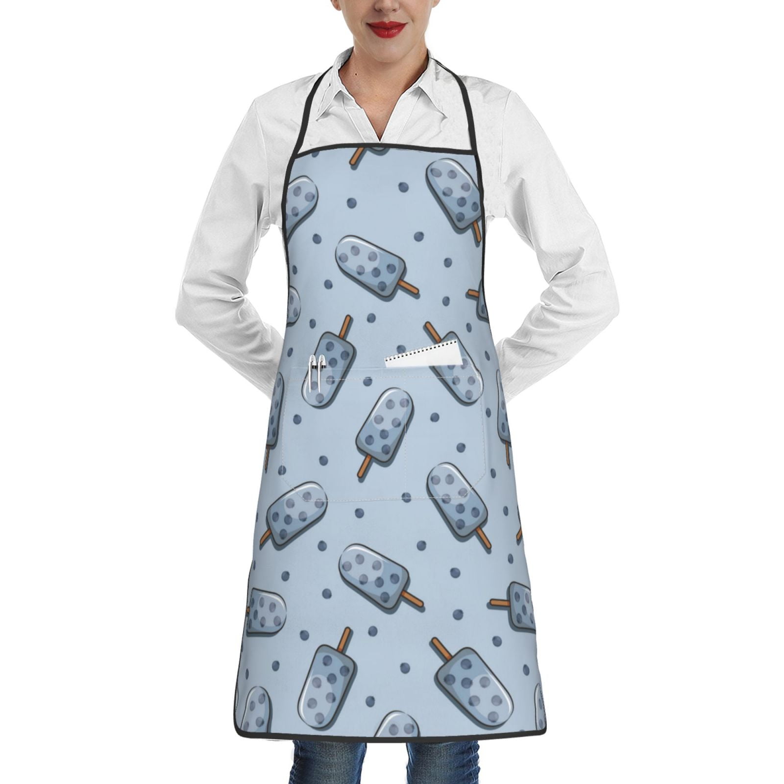 Sikiie Cute Ice Cream Aprons for Kitchen Cooking Aprons, Chef Apron for ...
