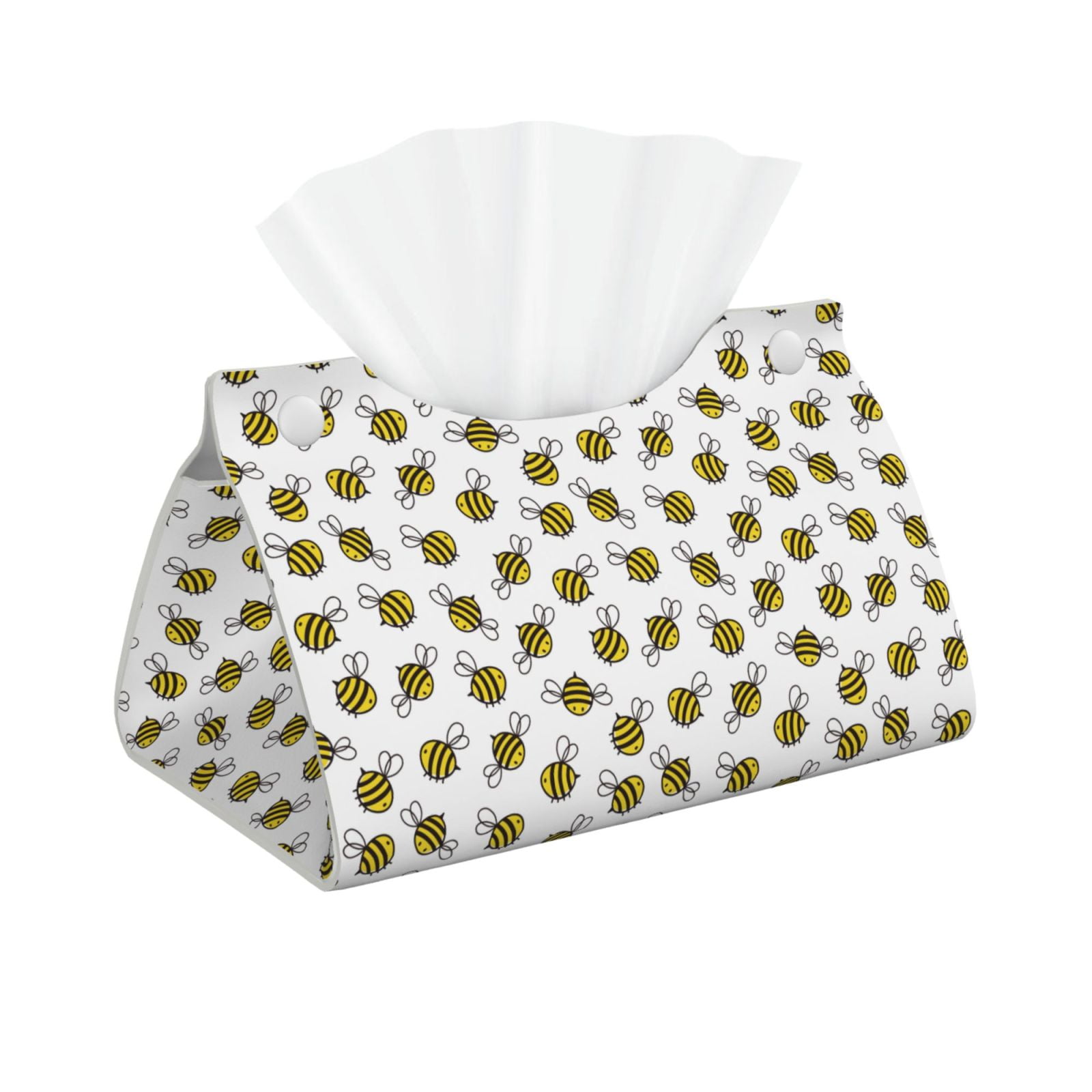 Sikiie Cute Little Bee Leather Tissue Box Cover Rectangle, Long Tissue ...
