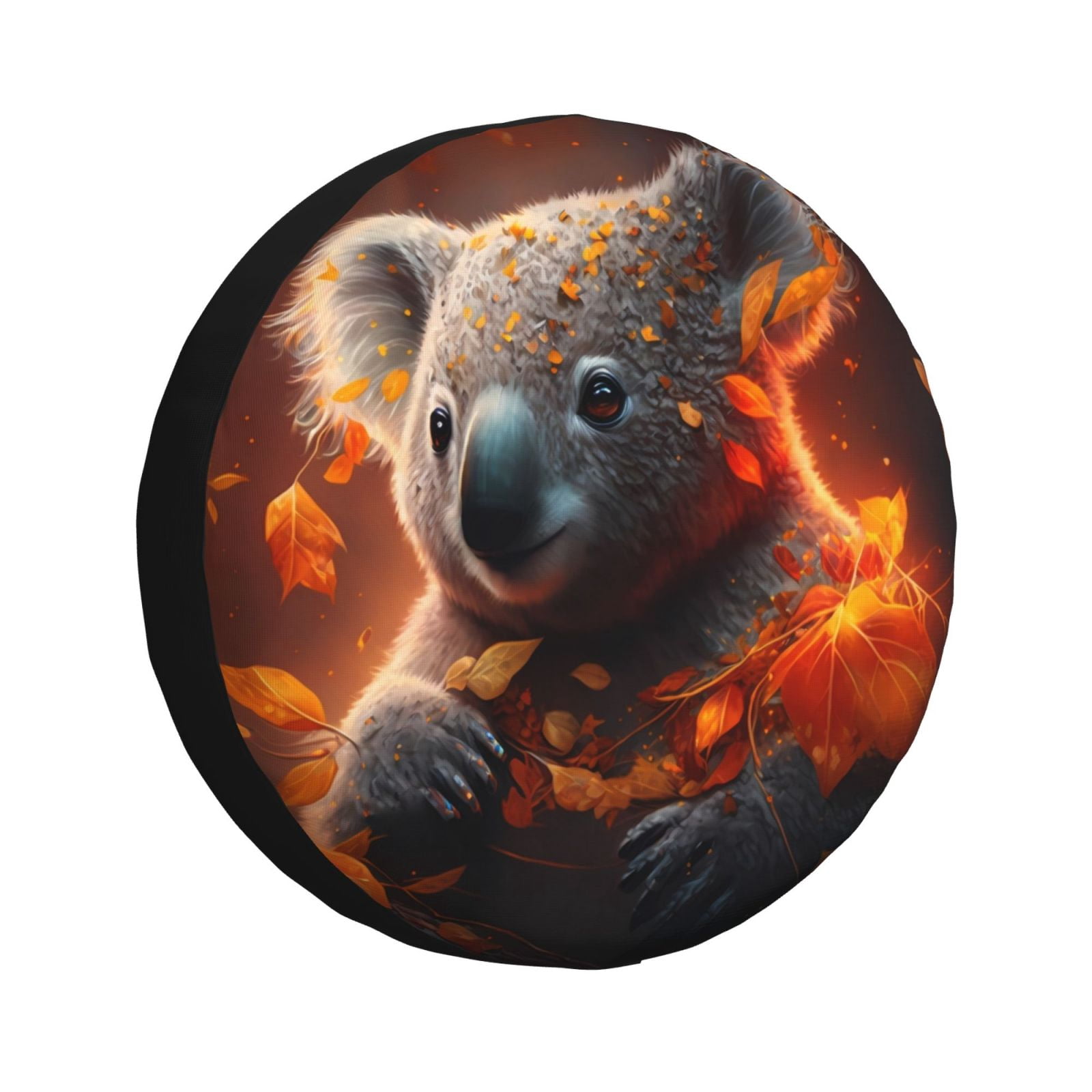 Sikiie Cute Maple Leaf Koala PVC Leather Spare Tire Wheel Cover Spare ...