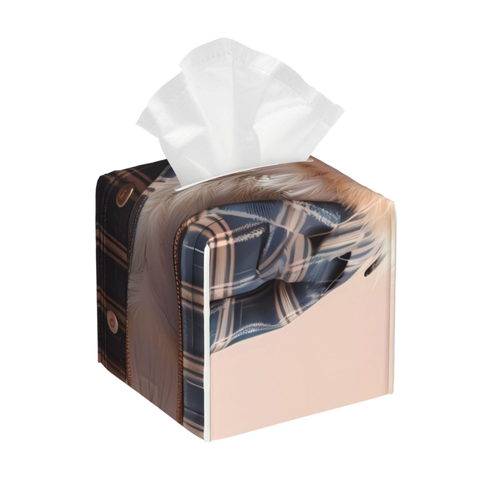 Sikiie Cute Mouse In Glasses Leather Tissue Box Cover Square, tissue ...