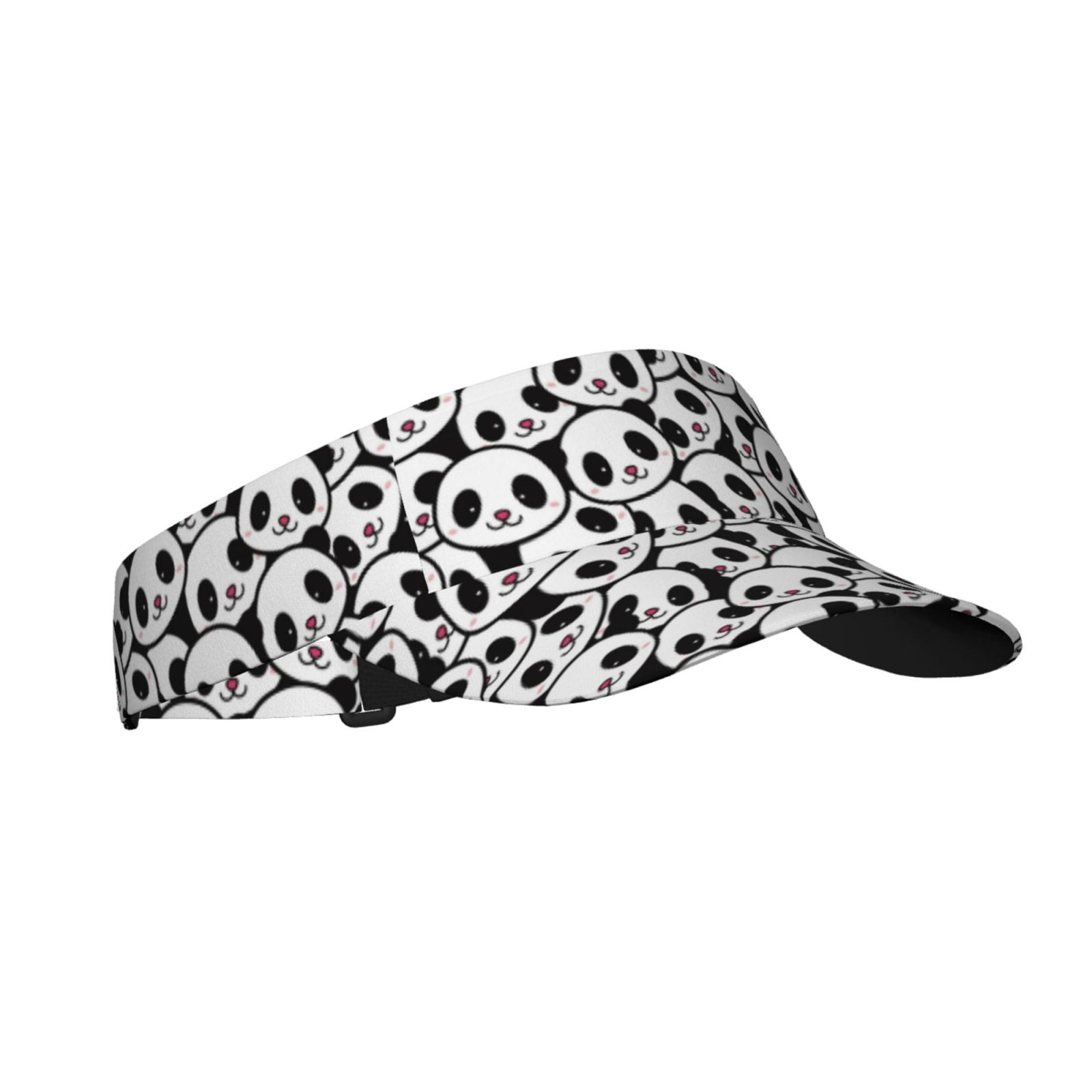 Sikiie Cute Panda Face Sun Visor Hat Adjustable Velcro Golf Visor ...