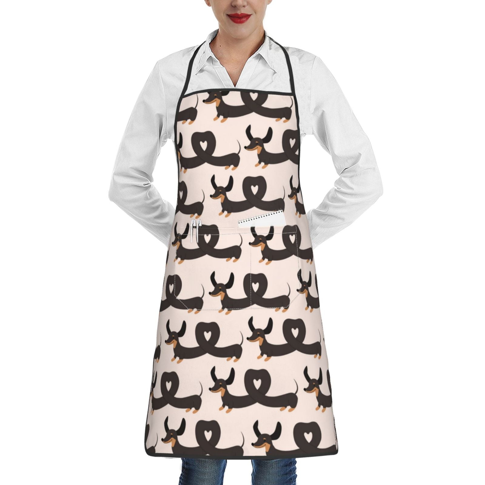 Sikiie Cute Puppy Aprons for Kitchen Cooking Aprons, Chef Apron for Men ...