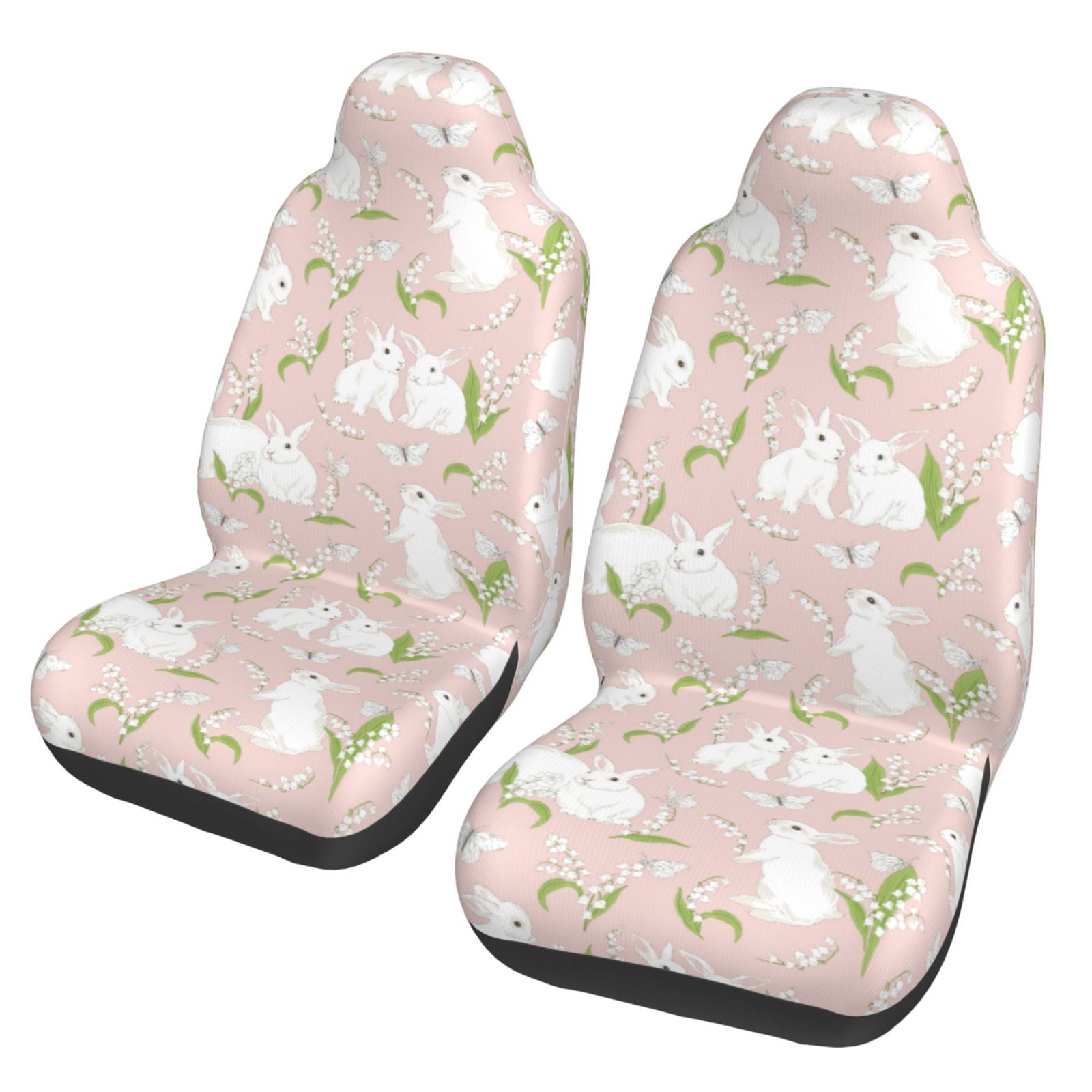 Sikiie Cute Rabbit Car Seat Protector 2 Pack Car Seat Cushion Mat, Car ...