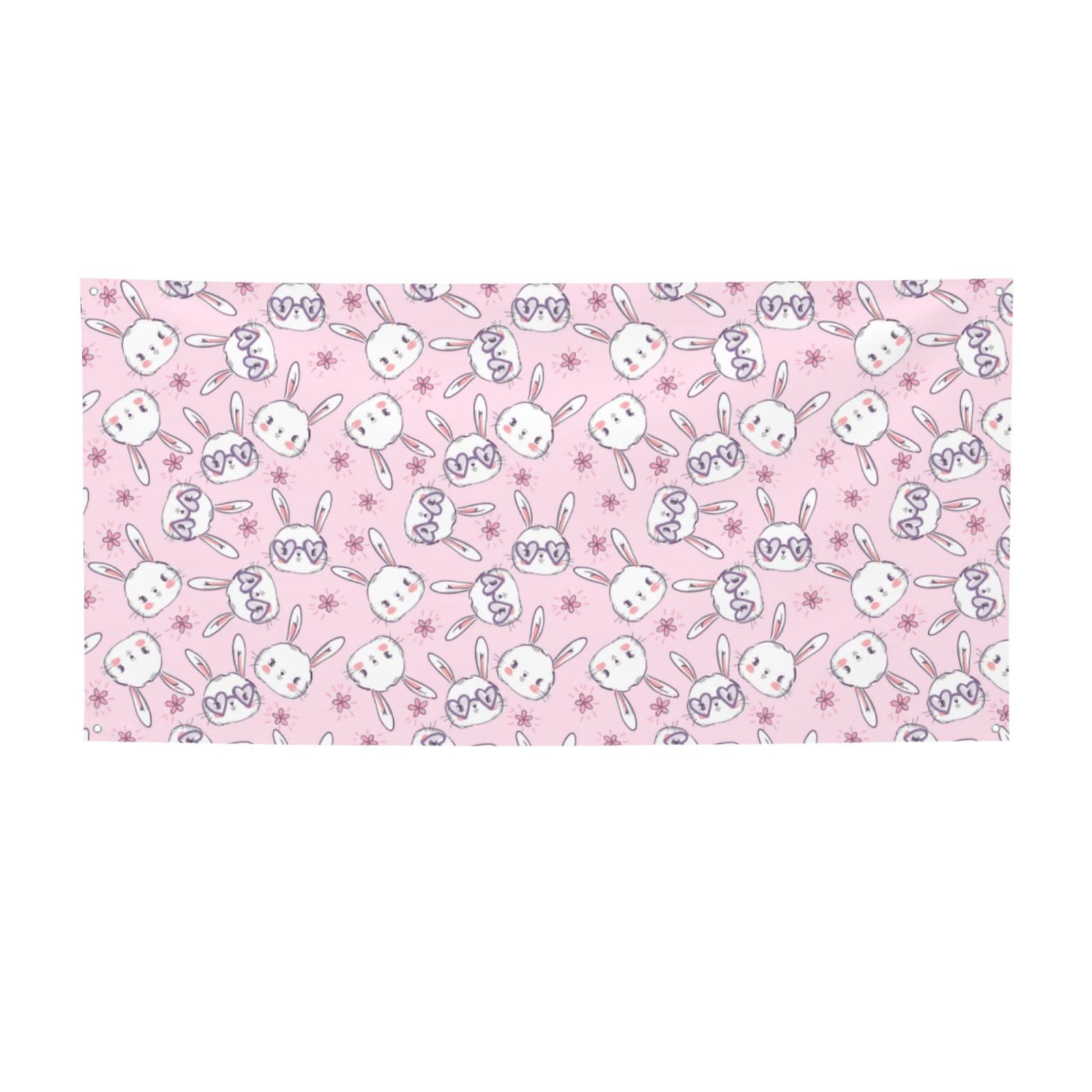 Sikiie Cute Rabbit Flower Custom Banners and Signs Customize Outdoor ...
