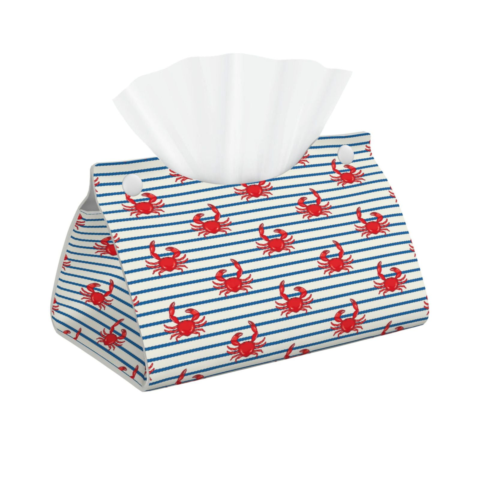 Sikiie Cute Red Crabs With Nautical Leather Tissue Box Cover Rectangle ...