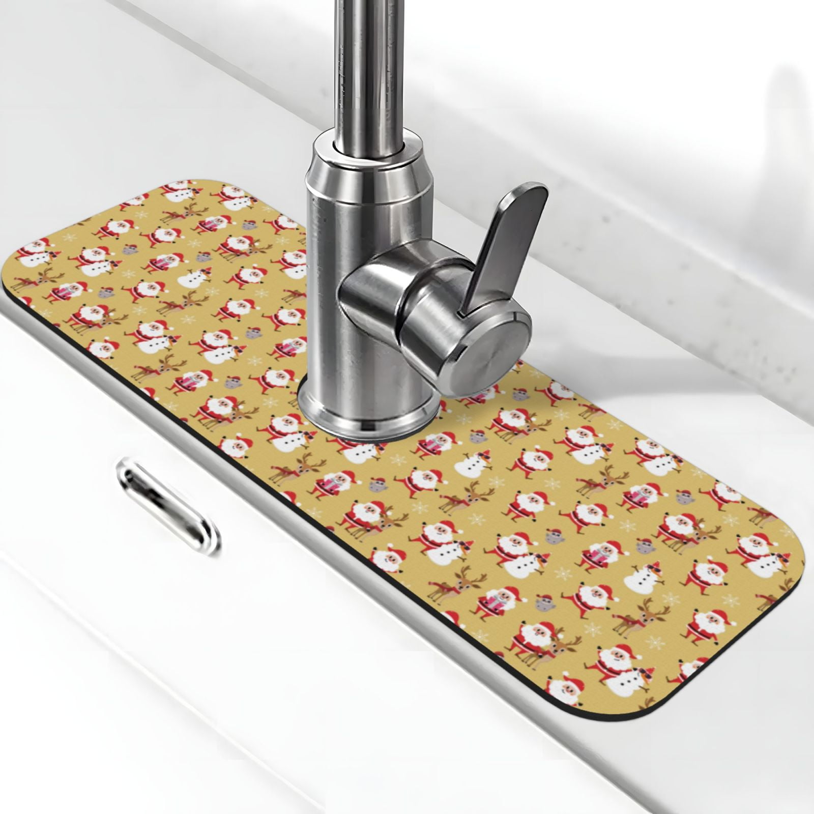 Sikiie Cute Santa and Reindeer Splash Guard for Sink Faucet-1 PC Super ...