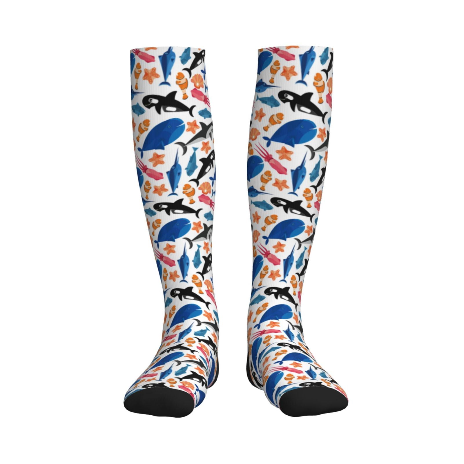 Sikiie Cute Sea Animals 1 Pairs Compression Socks for Men and Women 15 ...