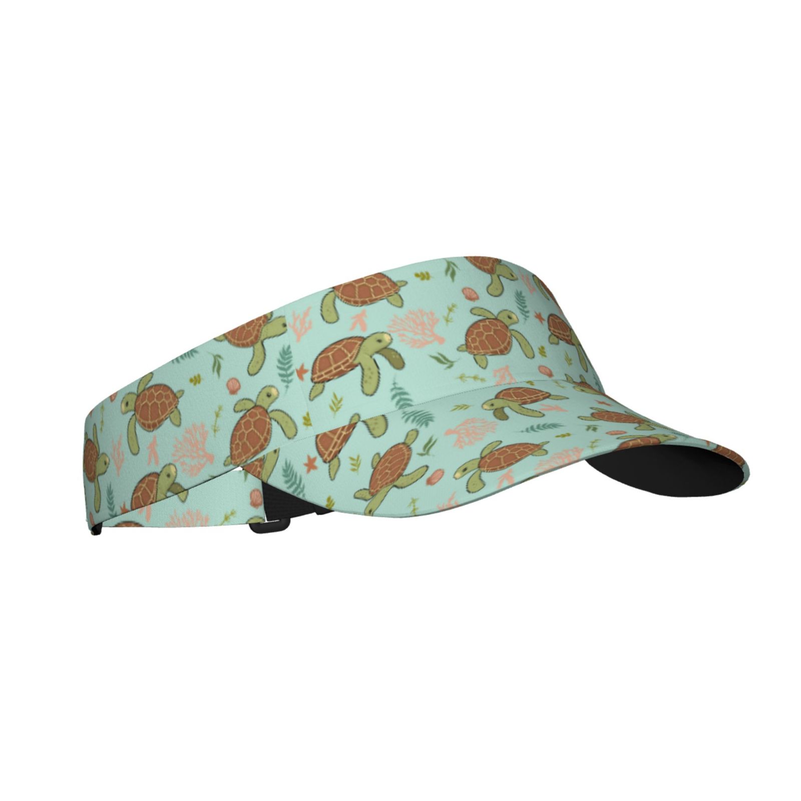 Sikiie Cute Sea Turtles Sun Visor Hat Adjustable Velcro Golf Visor ...