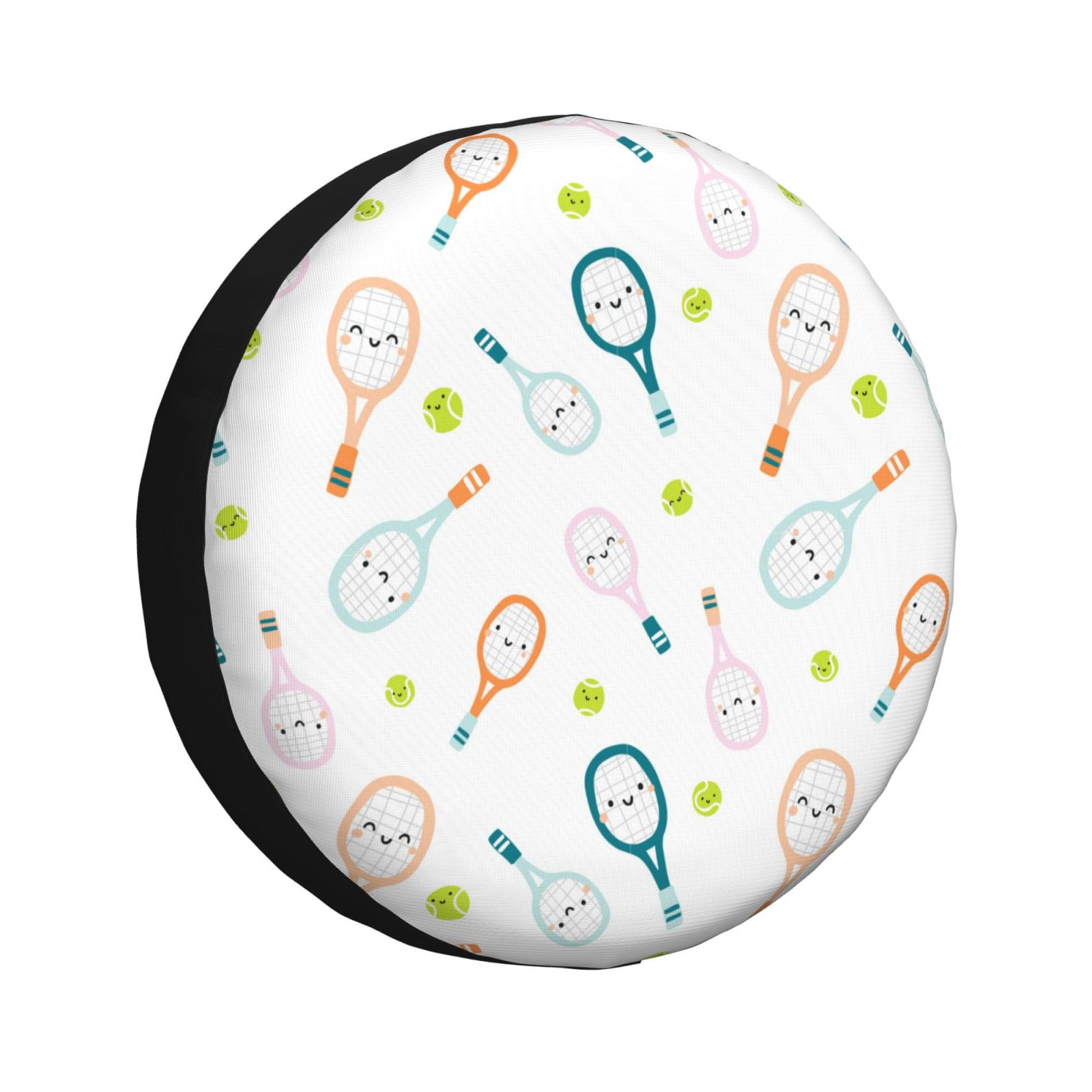 Sikiie Cute Tennis Rackets PVC Leather Spare Tire Wheel Cover Spare ...