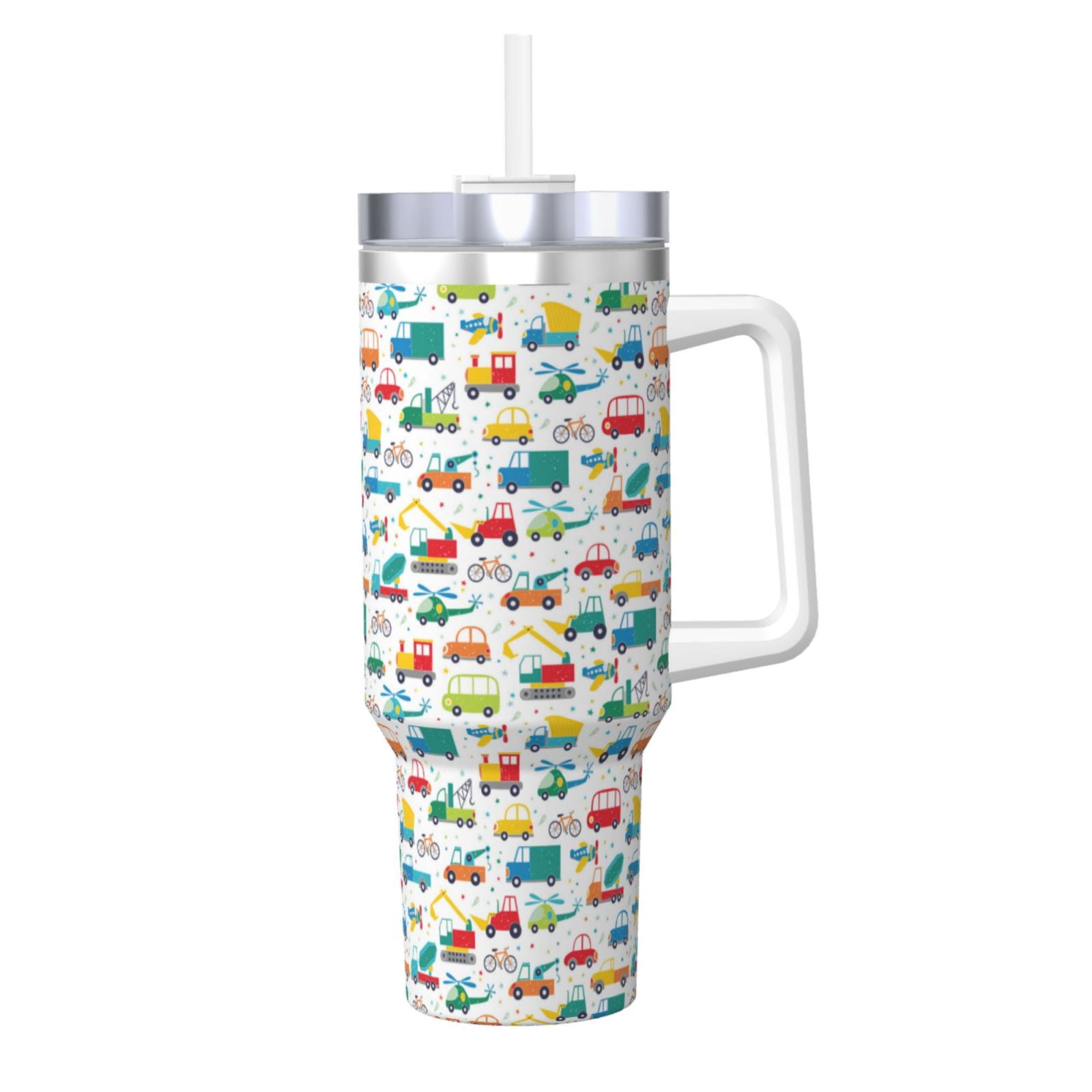 Sikiie Cute Transport Insulated Stainless Water Bottle Lid Travel Mug ...