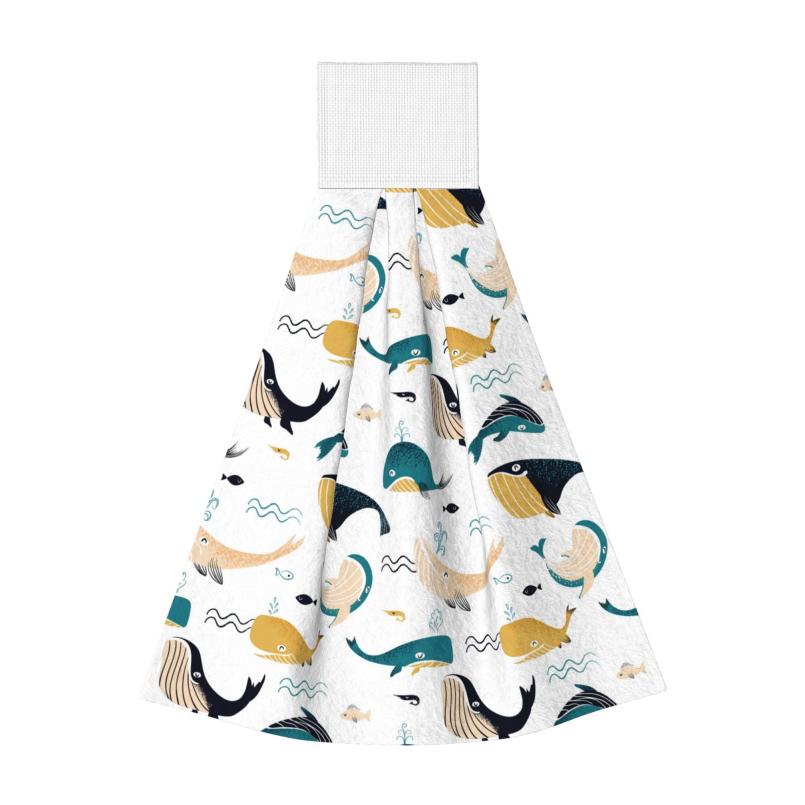 Sikiie Cute Whale Hand Towel with Loop Hanging Towel Absorbent Tie ...