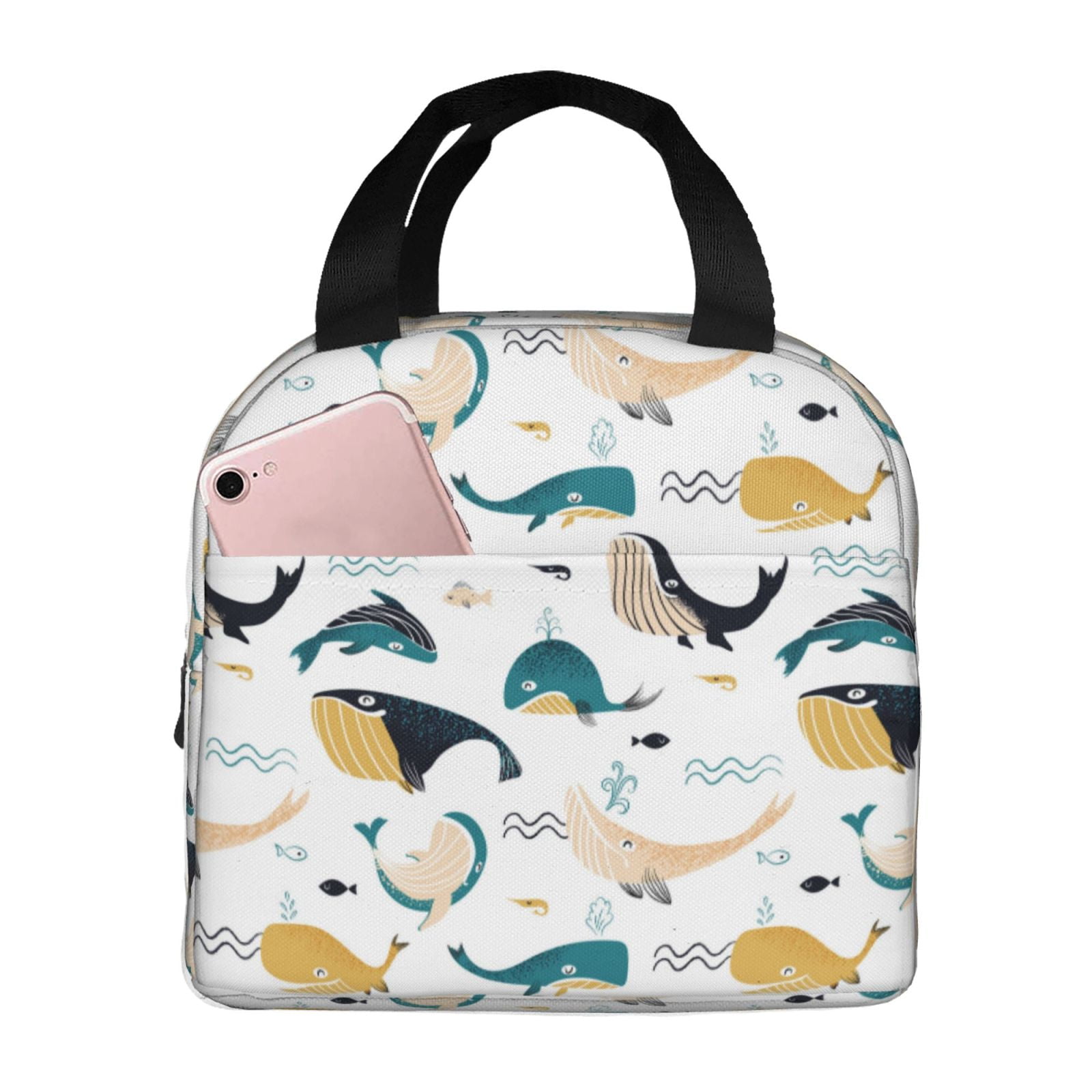 Sikiie Cute Whale Lunch Bag for Women & Men Adult Insulated Lunch Box ...
