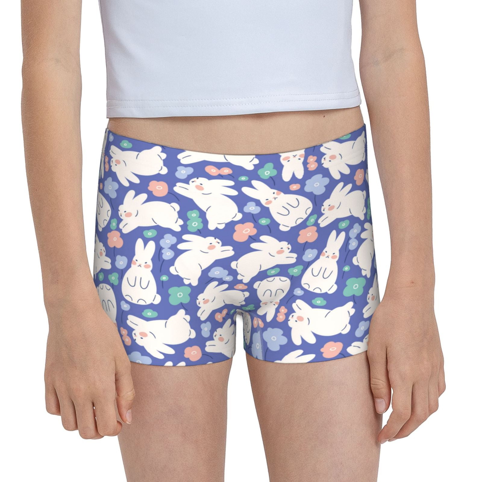 Sikiie Cute White Rabbit Girls' Cotton Underwear - Soft Shorts & Boxer ...