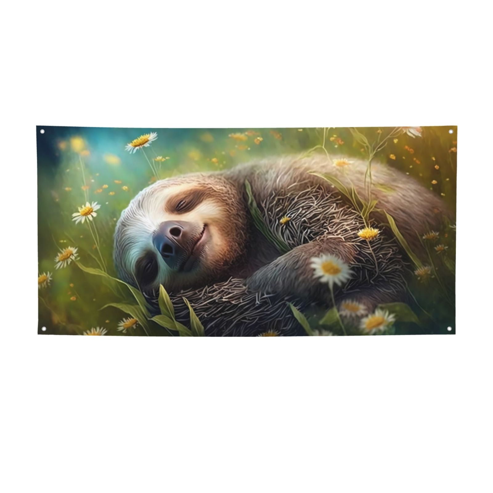 Sikiie Daisy Sleeping Sloth Custom Banners and Signs Customize Outdoor ...