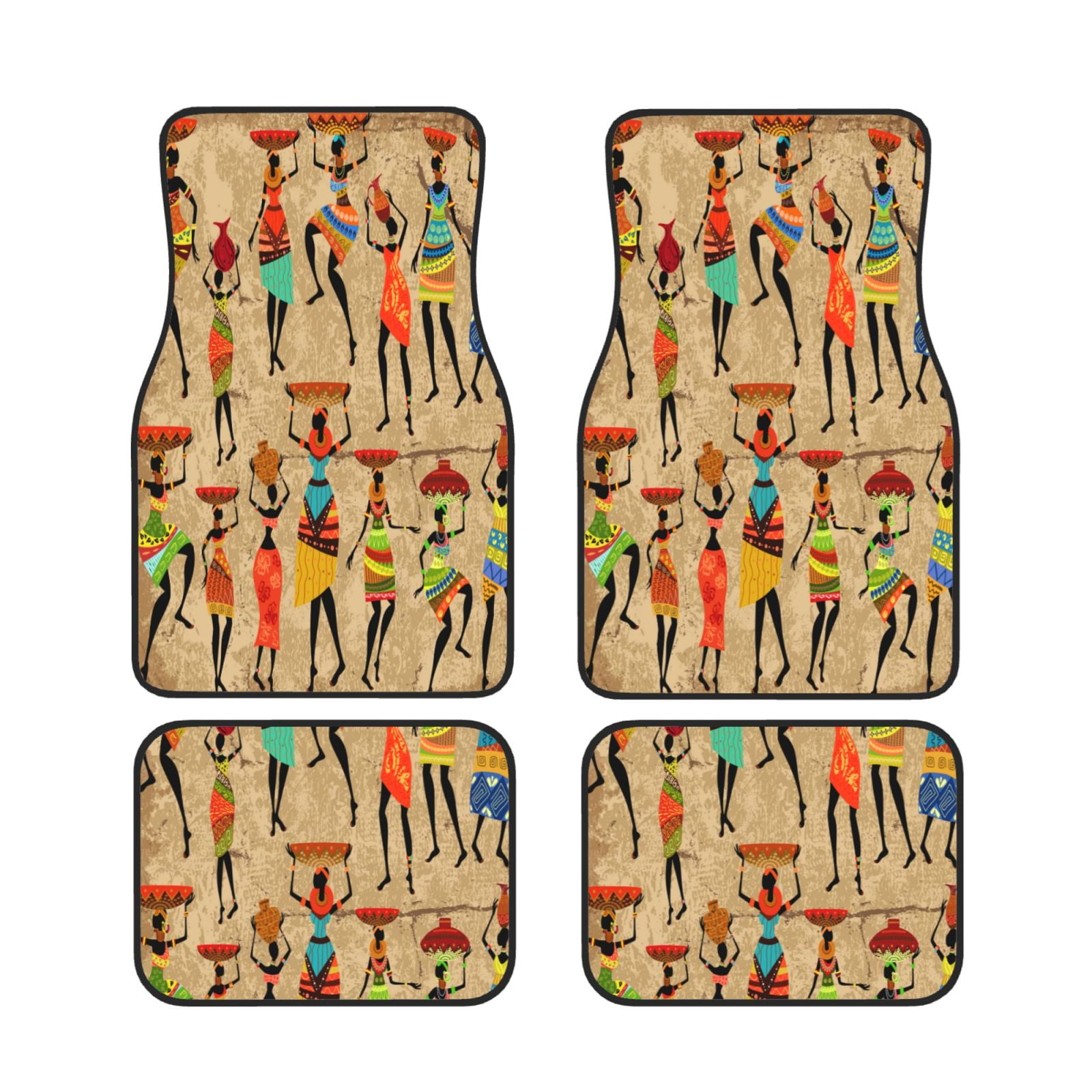 Sikiie Dancing African Women Car Foot Mat Set of 4 Pieces Basics ...