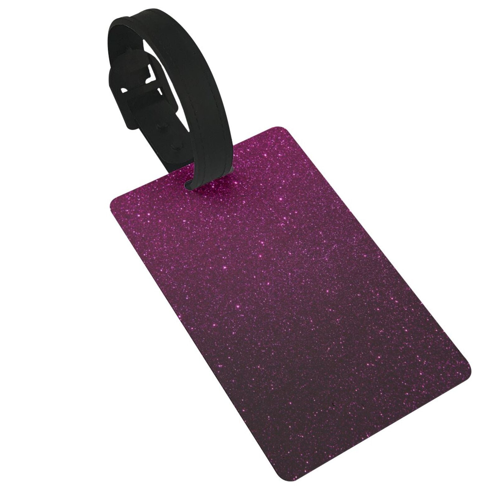 Sikiie Dark Purple Glitter Luggage Tags Privacy Cover ID Label Suitcase ...