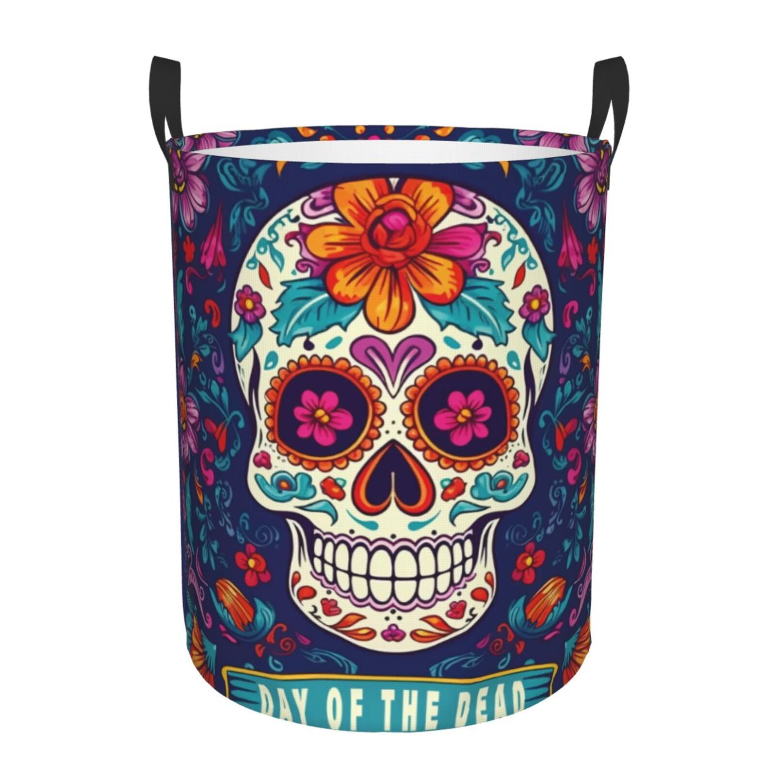Sikiie Dead Day Party Print Round Dirty Clothes Basket, Waterproof ...