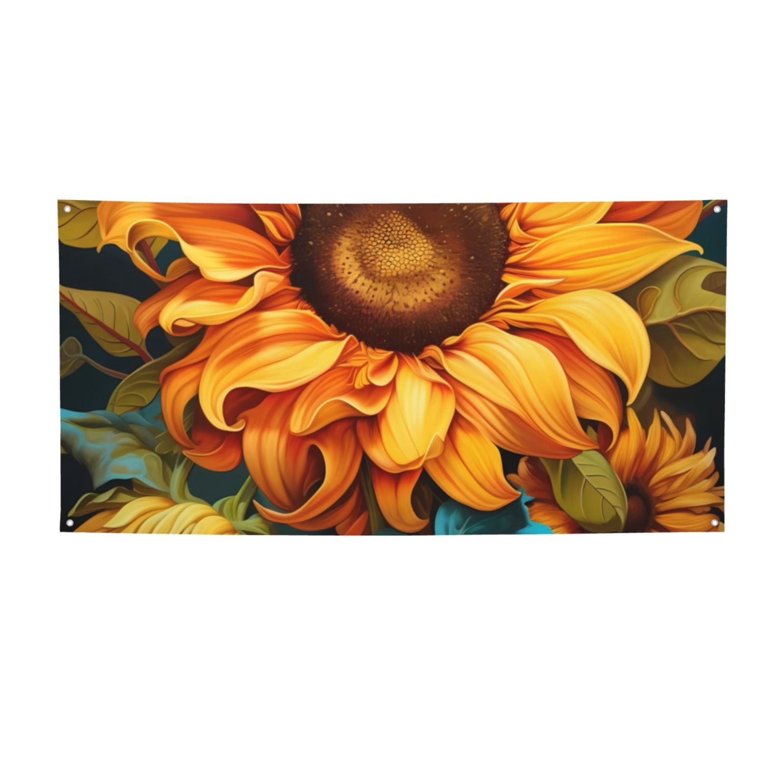 Sikiie Deep Yellow Colorful Sunflower Custom Banners and Signs ...