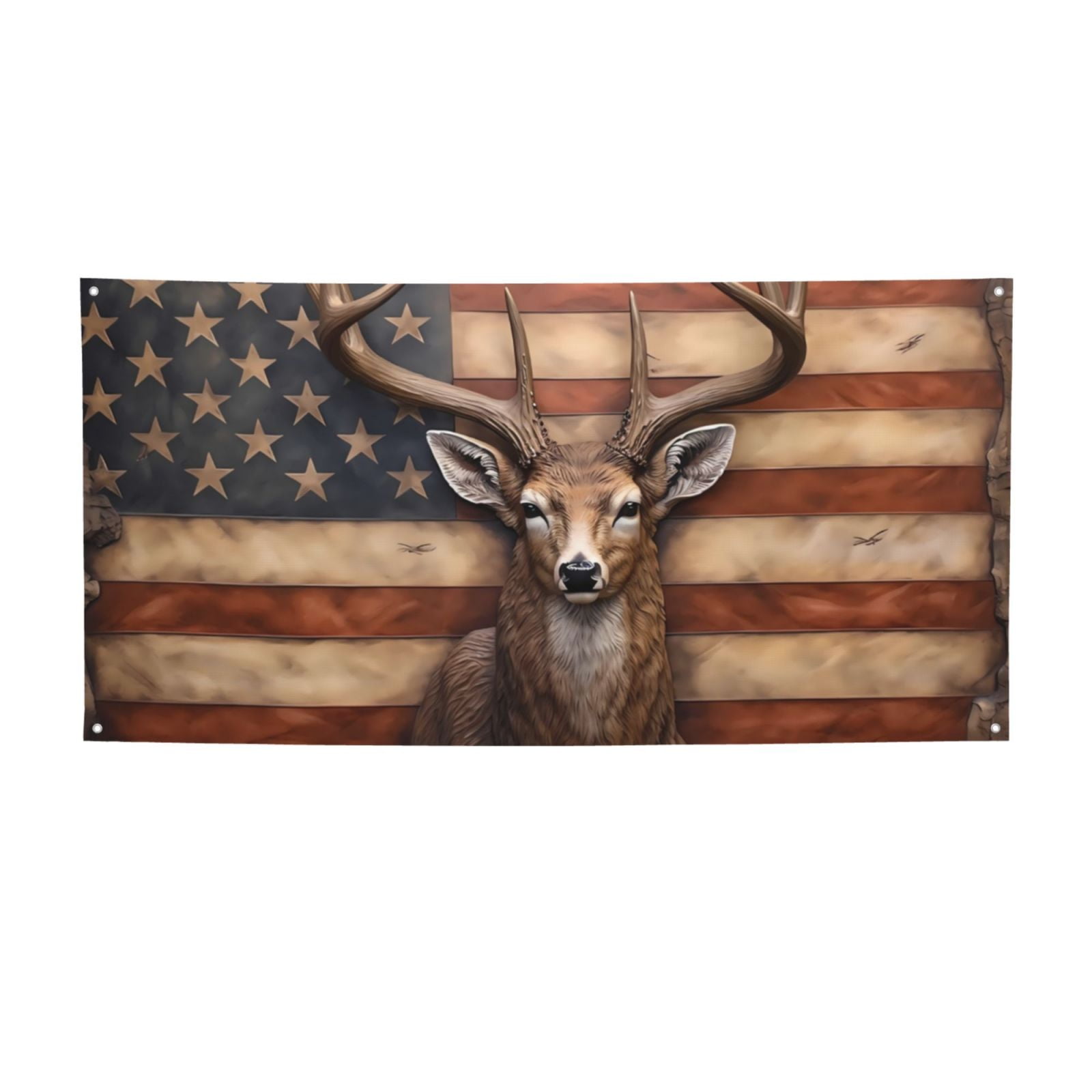 Sikiie Deer American Flag Wall Custom Banners and Signs Customize ...