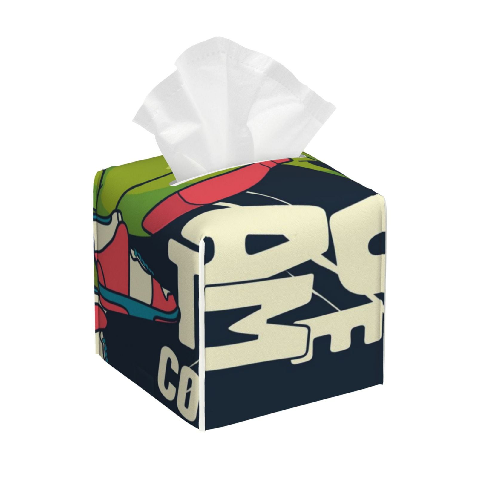 Sikiie Dinosaur Basketball Player Leather Tissue Box Cover Square ...