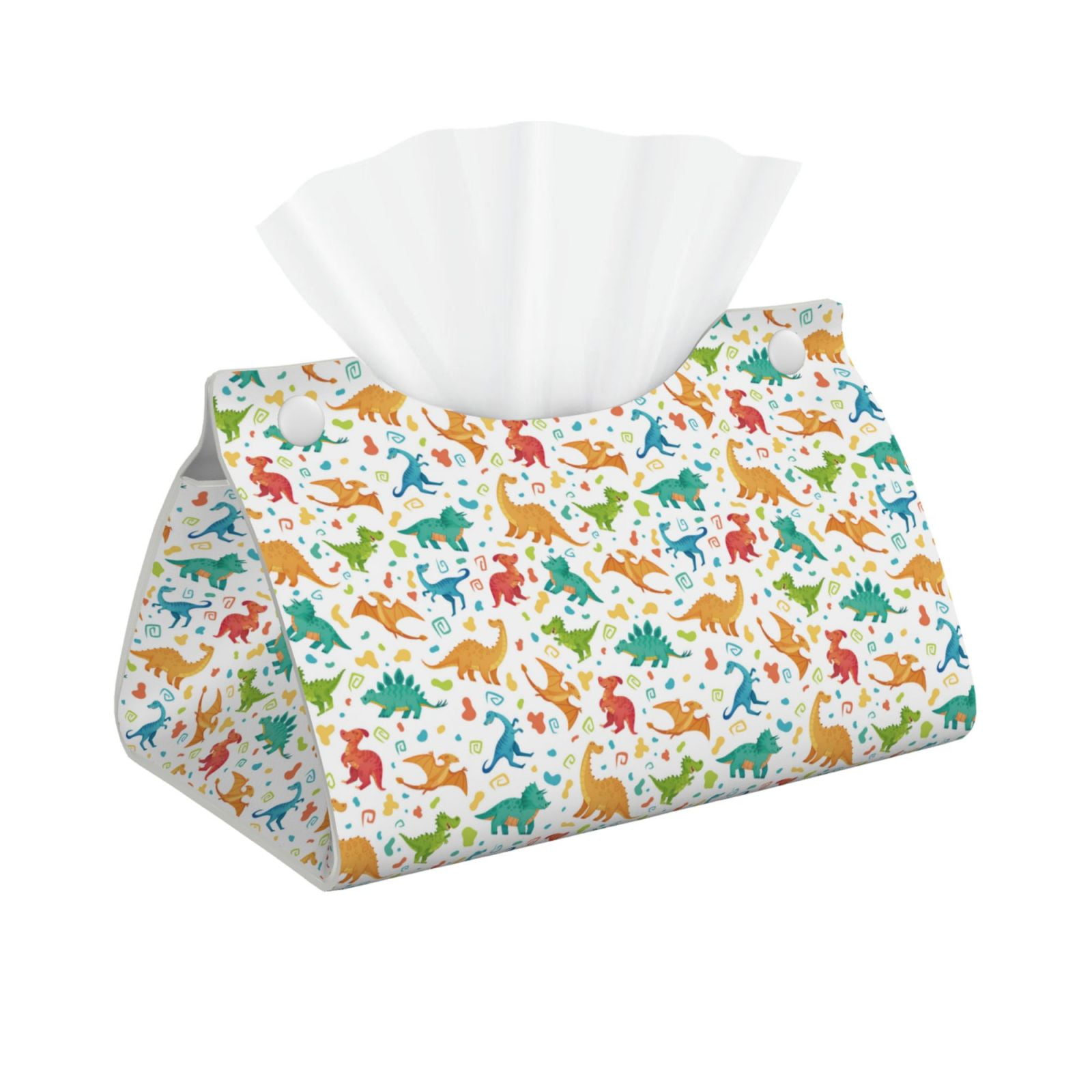 Sikiie Dinosaur Leather Tissue Box Cover Rectangle, Long Tissue Box ...