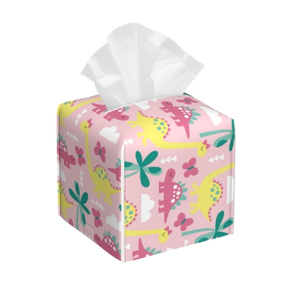 Sikiie Dinosaur Leather Tissue Box Cover Square, tissue box holder ...