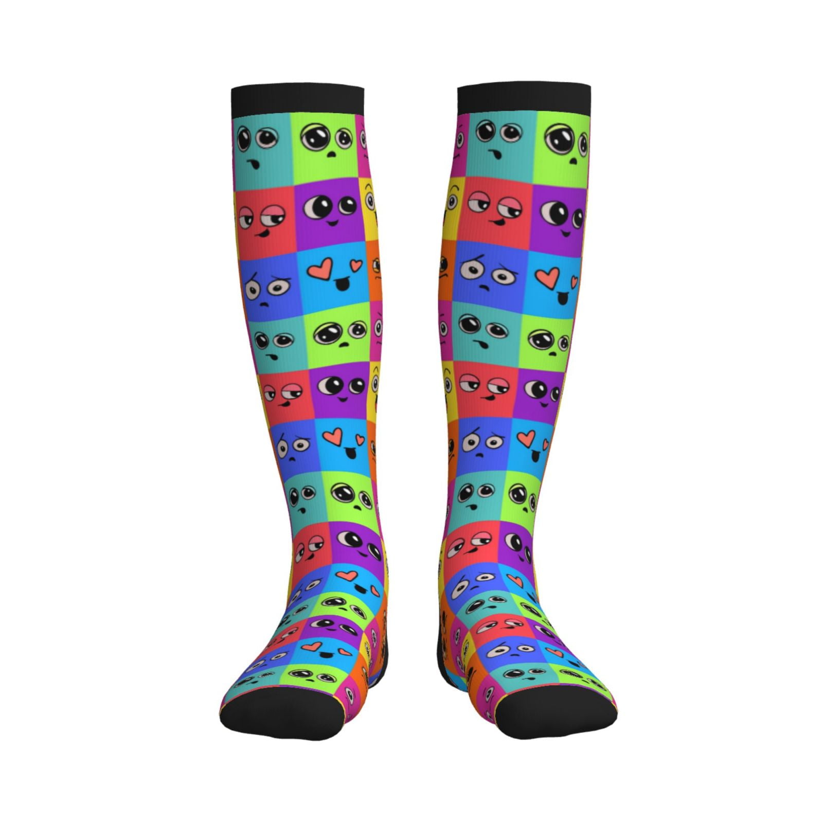 Sikiie Doodle Faces Emotions 1 Pairs Compression Socks for Men and ...