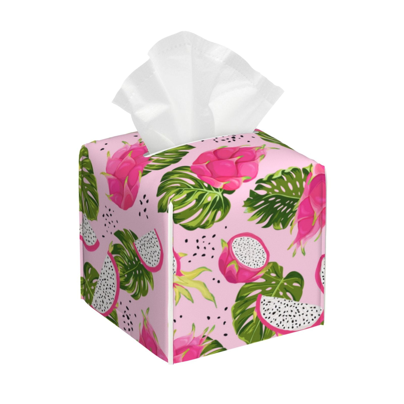 Sikiie Dragon Fruits Leather Tissue Box Cover Square, tissue box holder ...