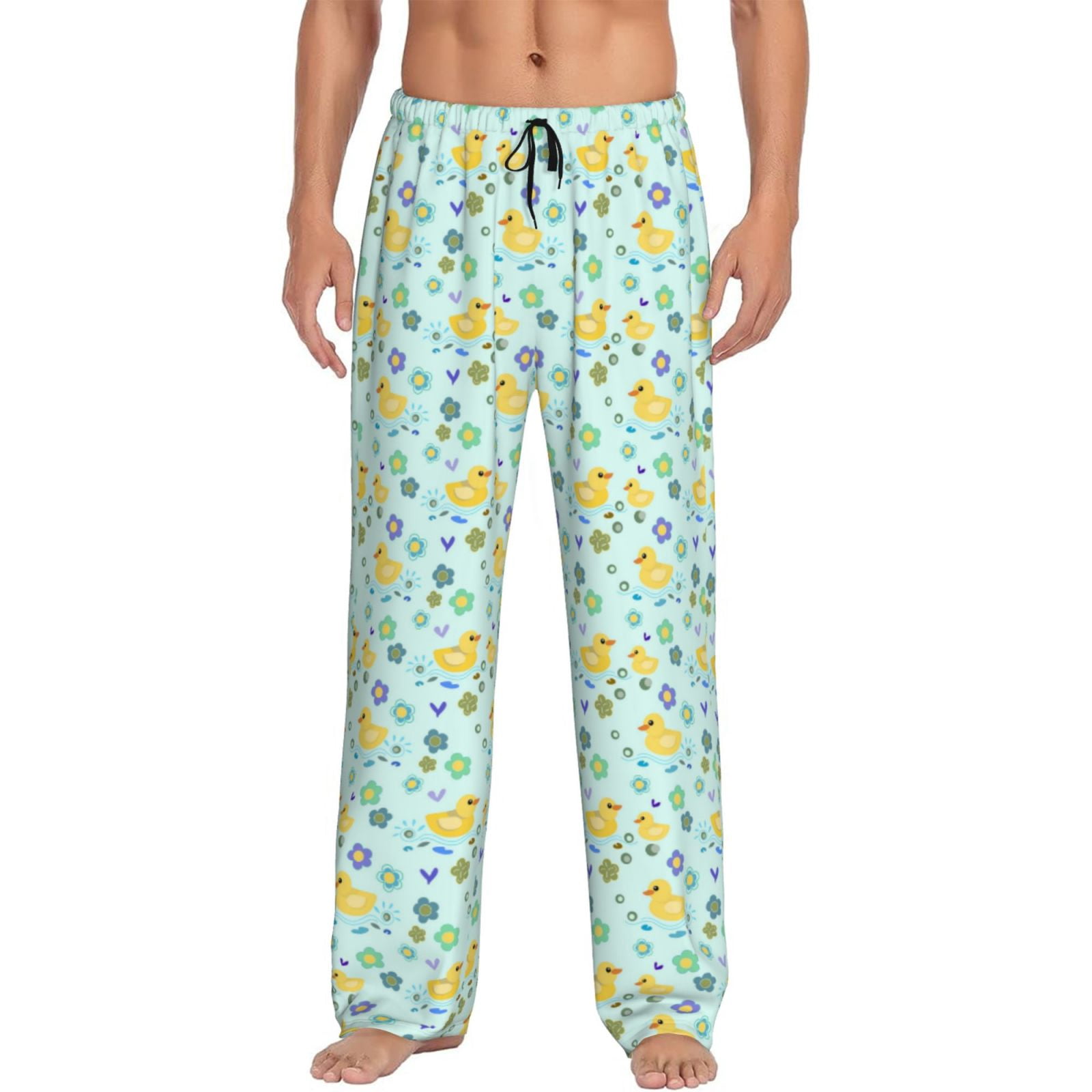 Sikiie Duck Cartoon Pajama Pants Men, PJ Bottoms, Sleep & Lounge Pants ...