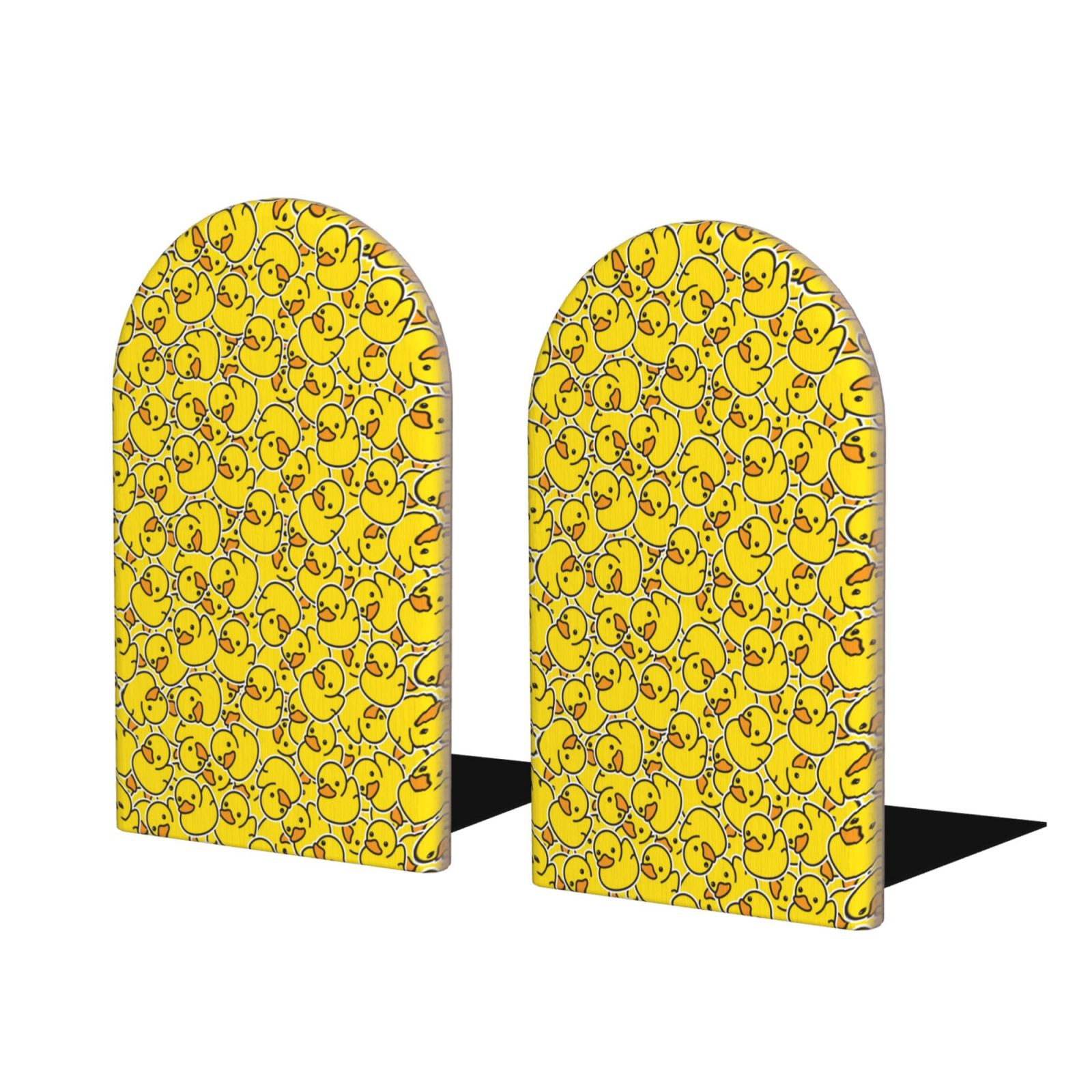 Sikiie Ducky Cartoon Animal Yellow Bookends 1 Pair, Wood Bookends for ...