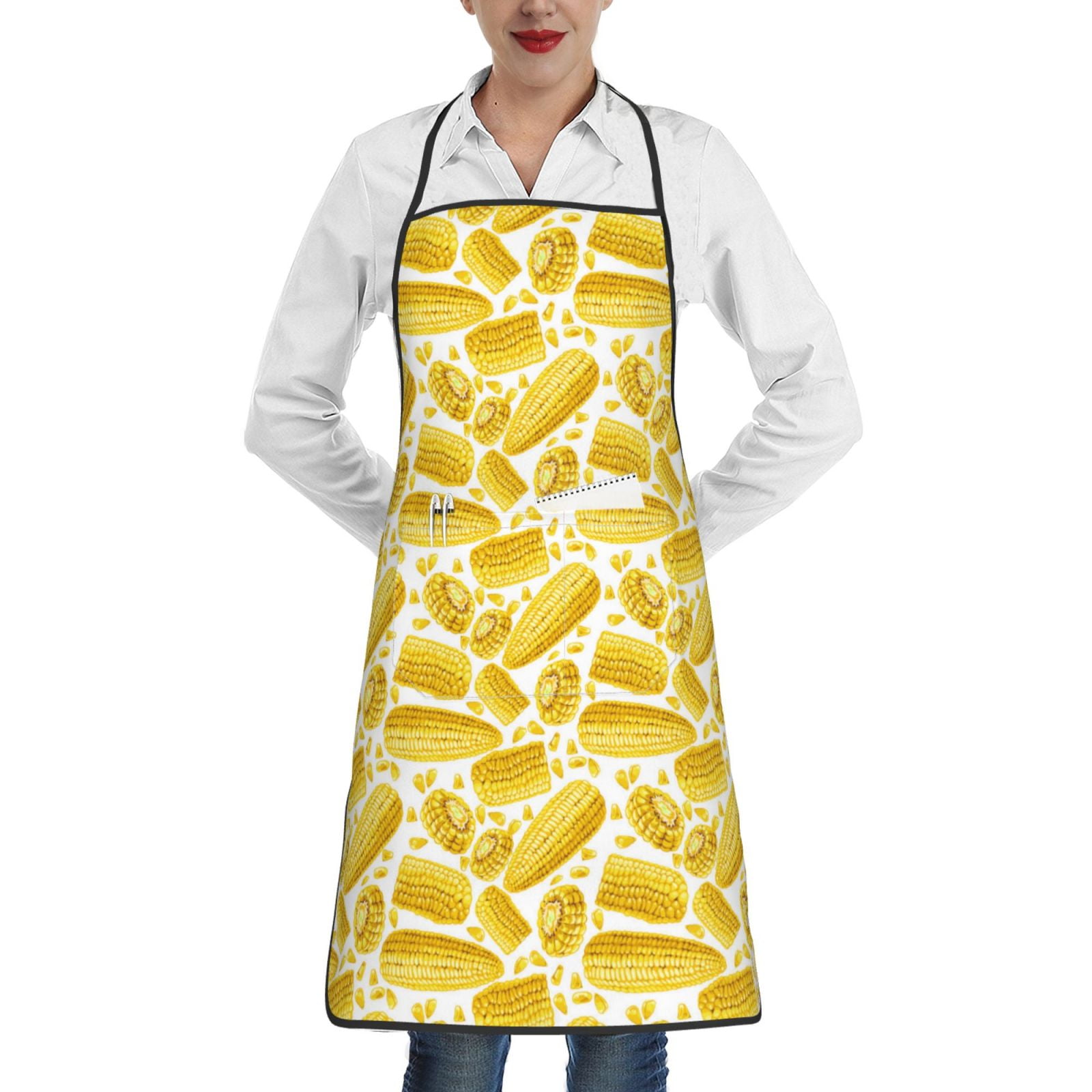 Sikiie Ears Of Corn Aprons for Kitchen Cooking Aprons, Chef Apron for ...