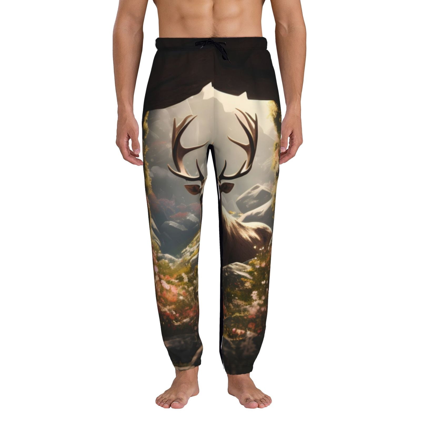Sikiie Enchanted Deer In Cave Mens Athletic Sweatpants, Mens Sweatpants ...